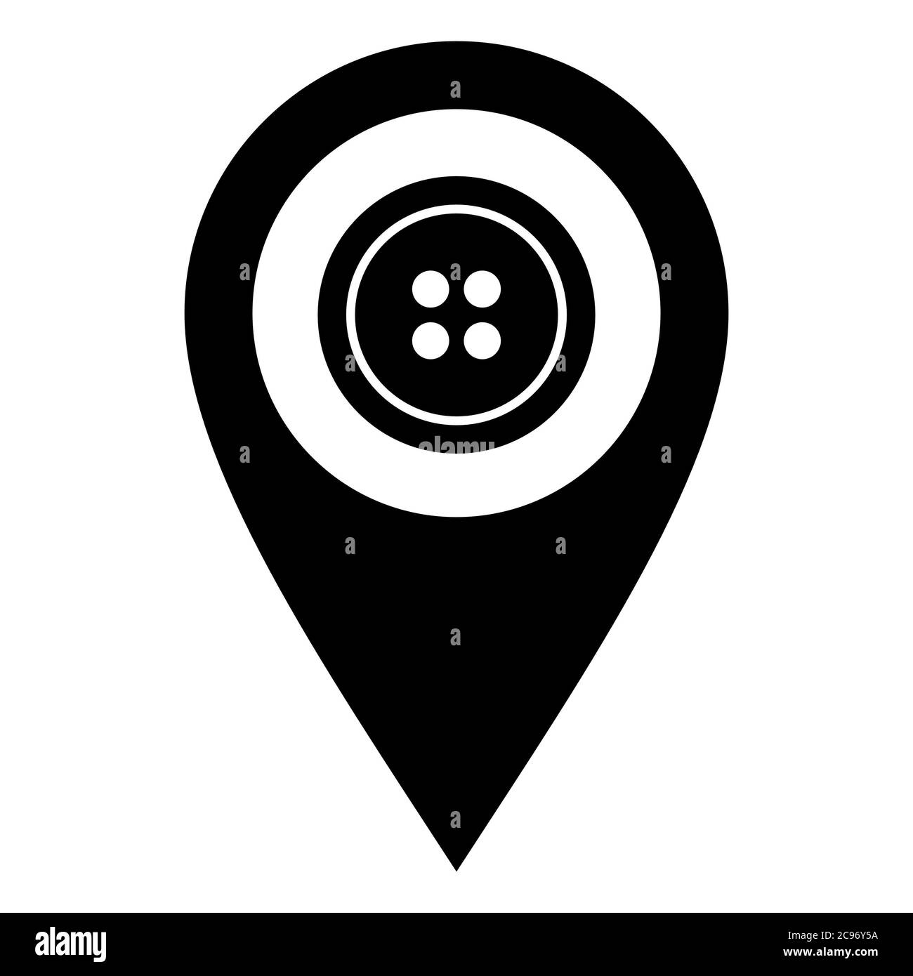 Button and location pin Stock Photo - Alamy