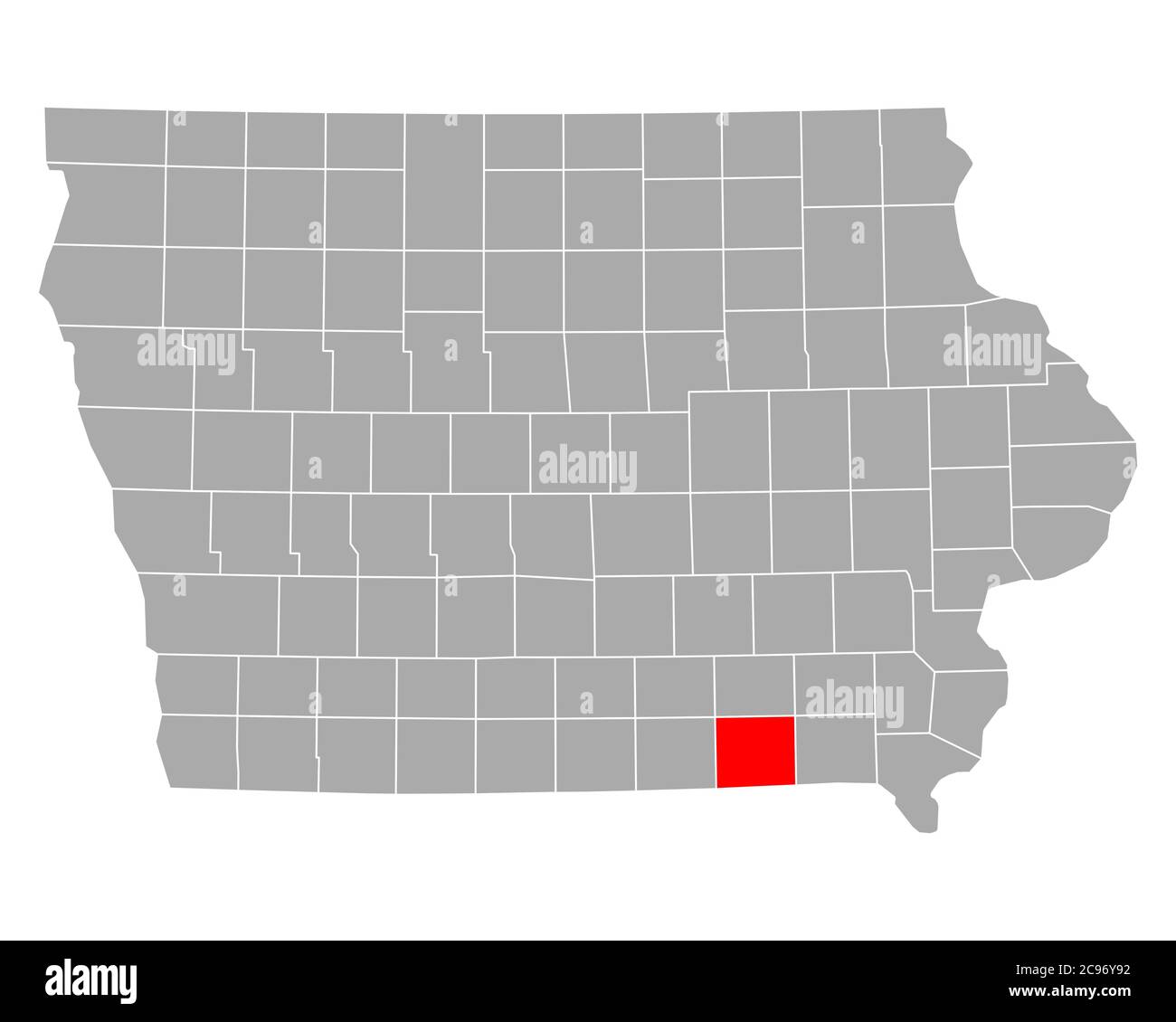 Map of Davis in Iowa Stock Photo - Alamy