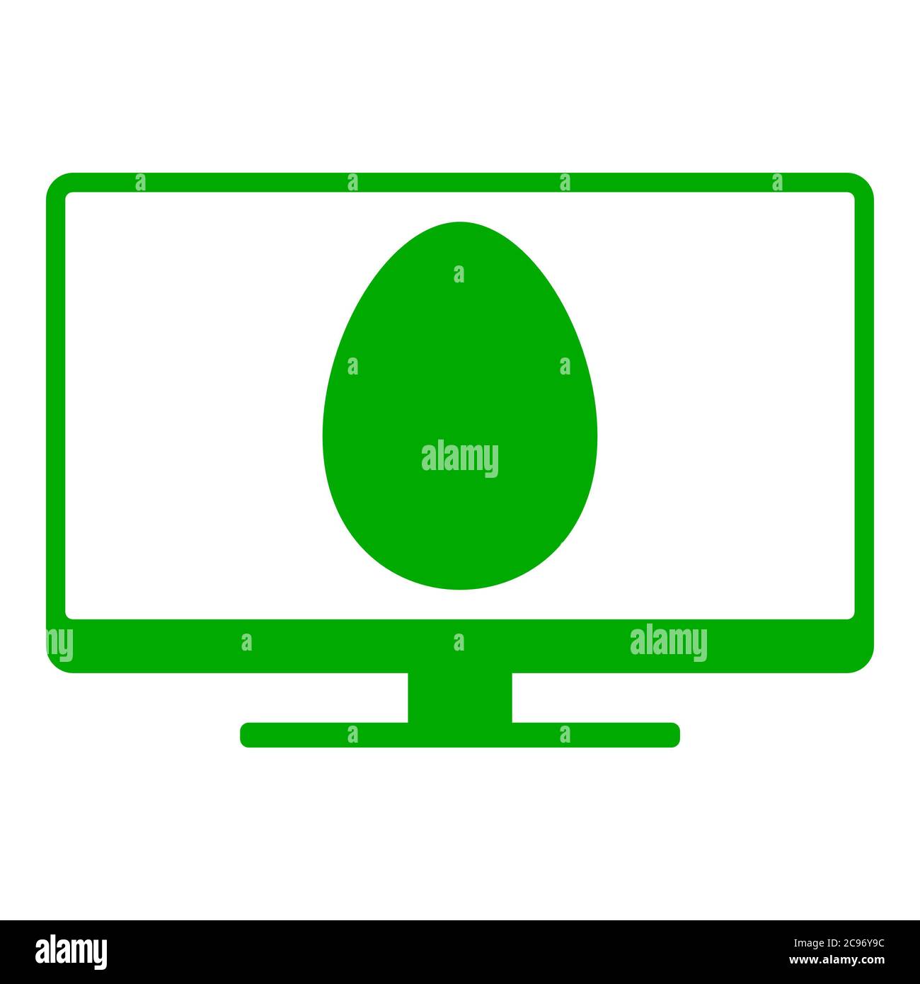 Egg and screen Stock Photo - Alamy