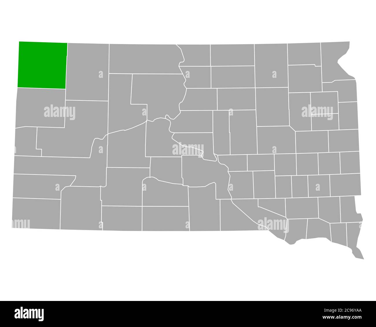 Map of Harding in South Dakota Stock Photo - Alamy
