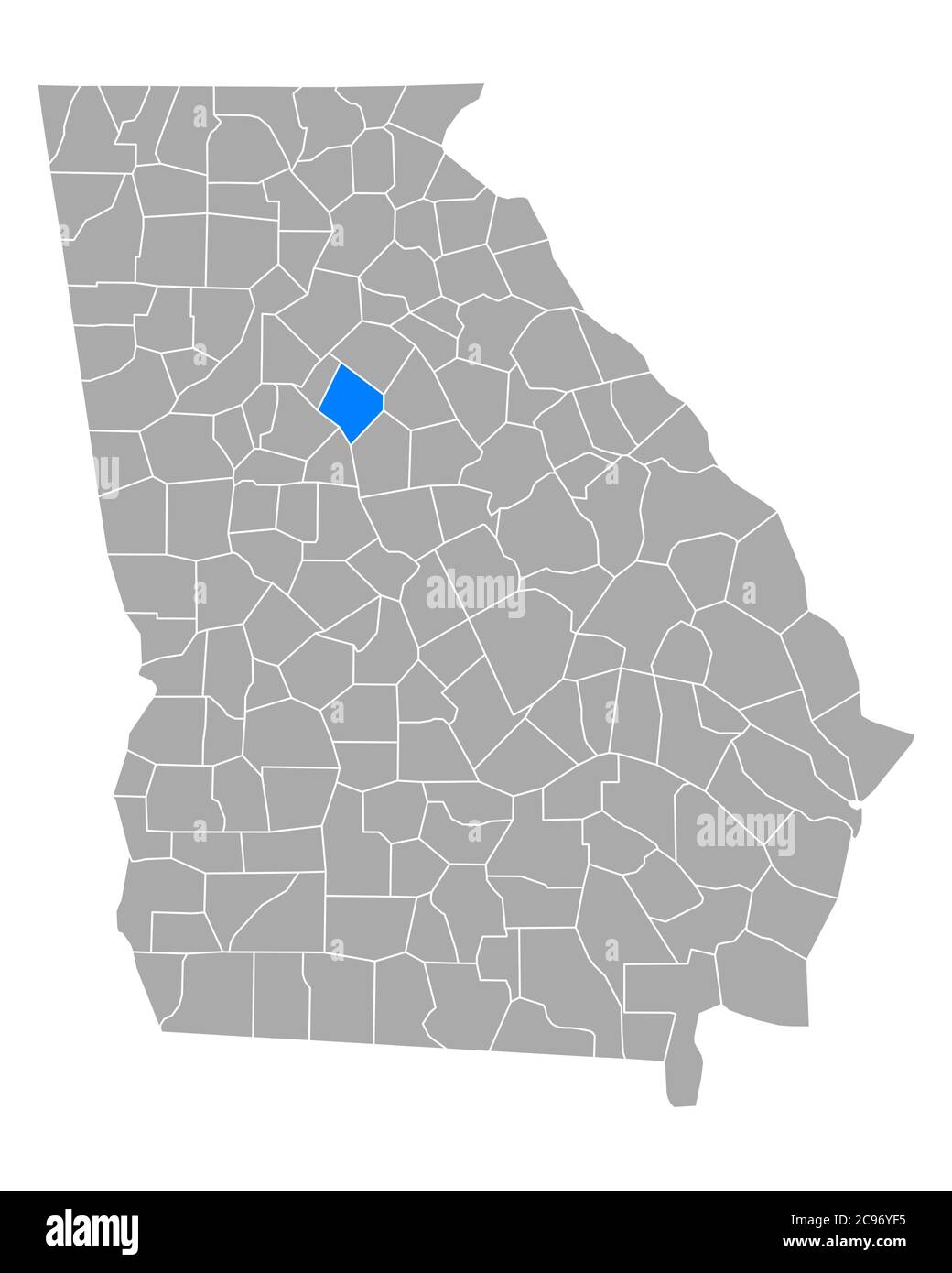 Map of Newton in Georgia Stock Photo - Alamy