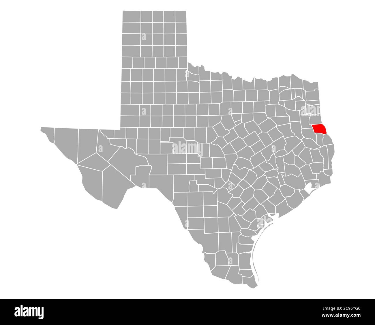 Map of Shelby in Texas Stock Photo - Alamy