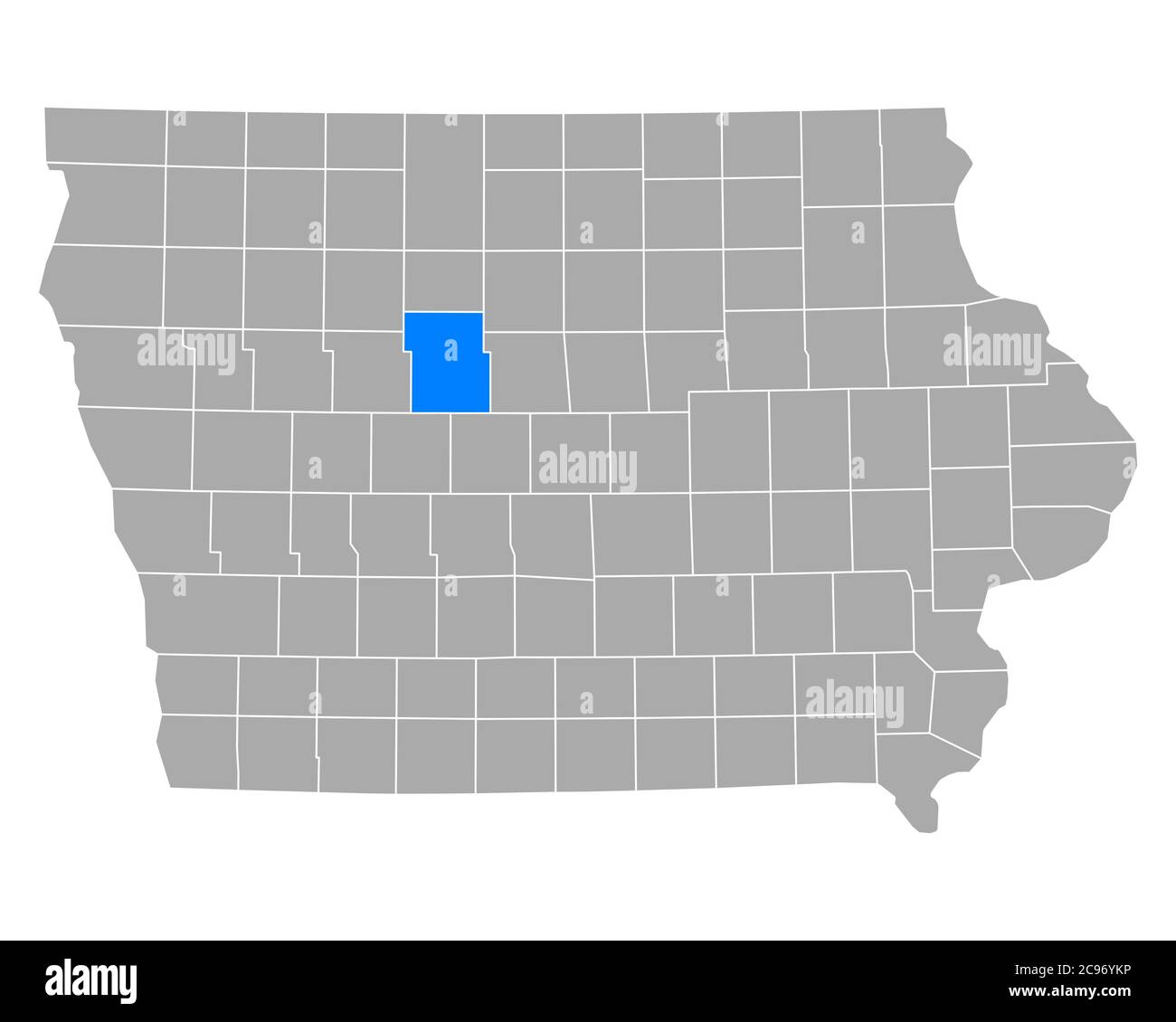 Map of Webster in Iowa Stock Photo - Alamy