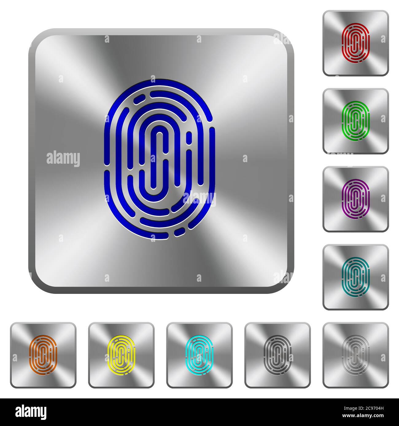 Metal fingerprint Stock Vector Images - Alamy