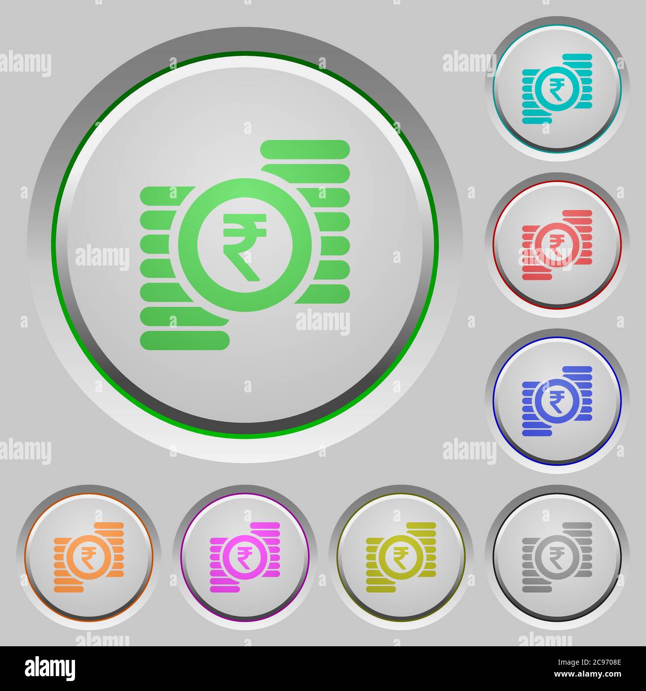 Indian currency coins Stock Vector Images - Alamy