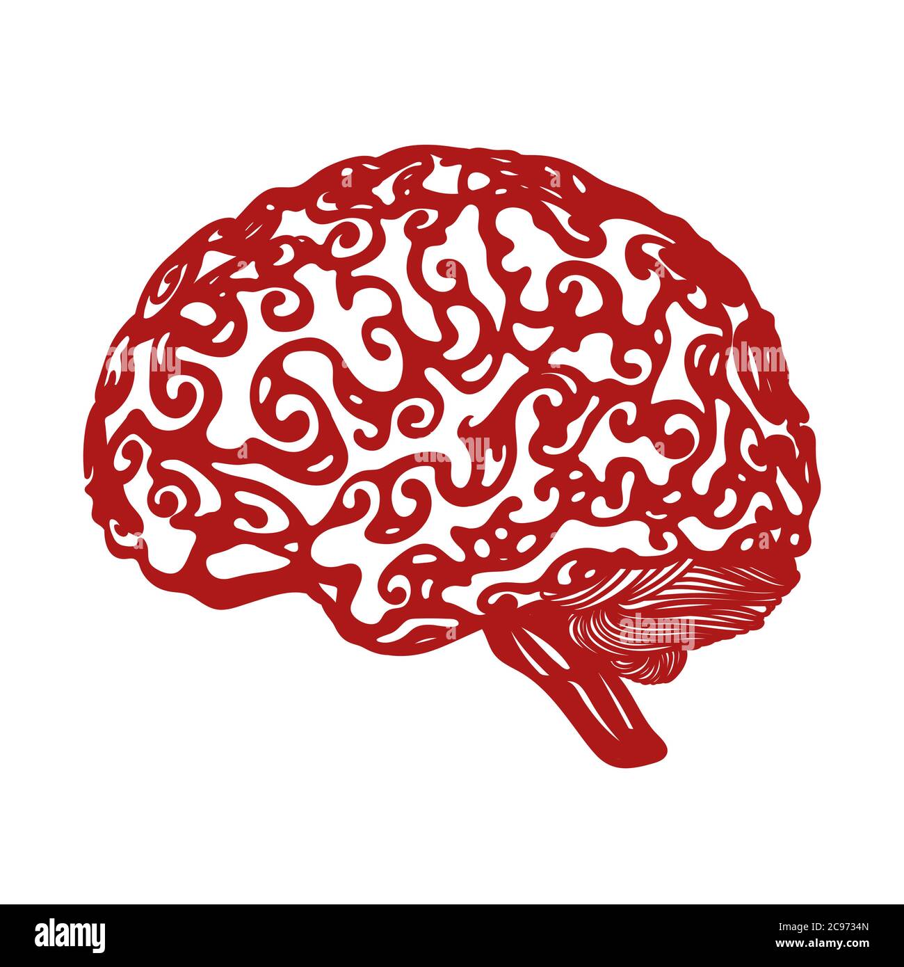 Abstract illustration of the human brain Stock Vector Image & Art - Alamy