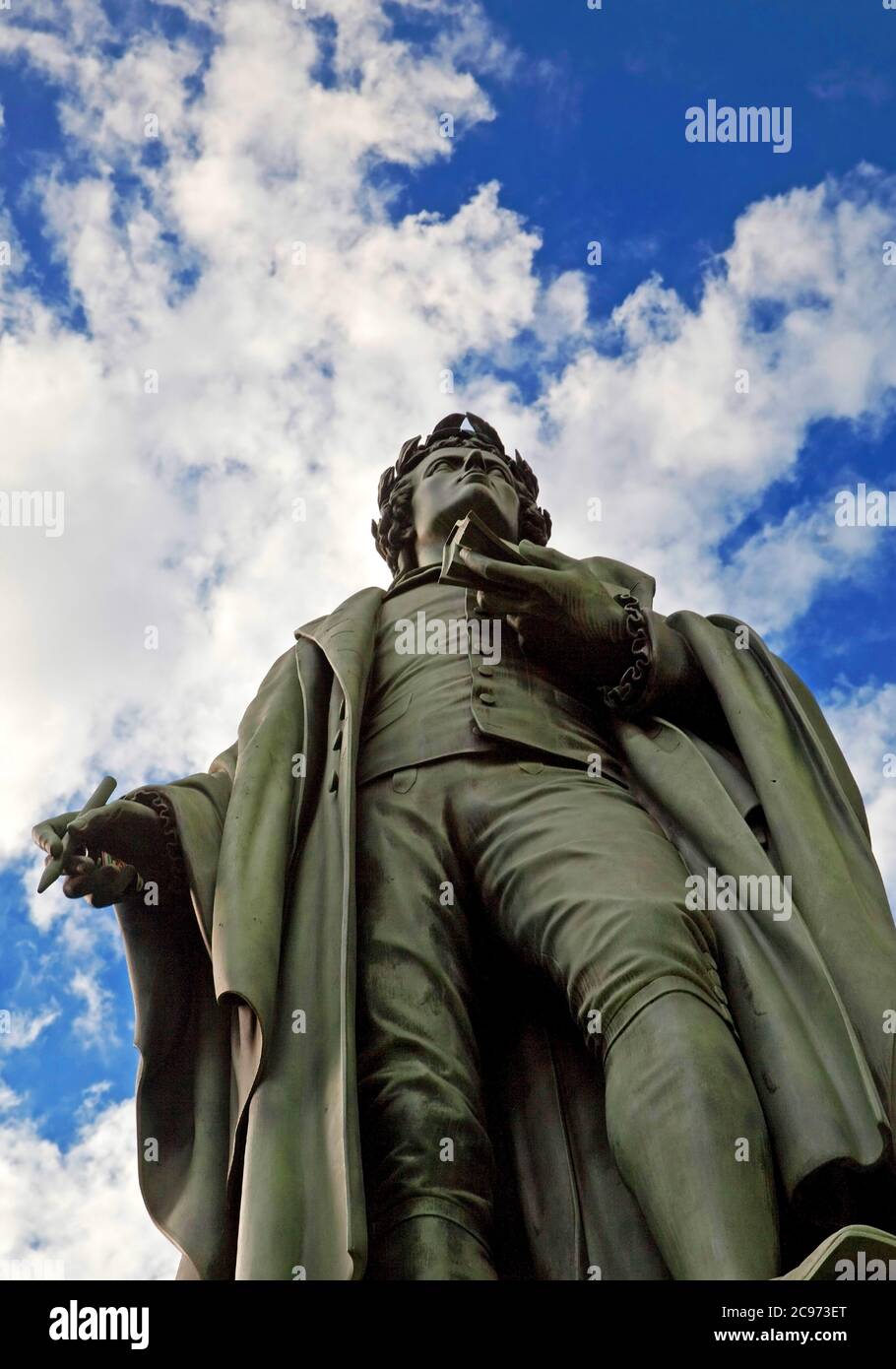 Schiller monument at the park of the Taunusanlage , Germany, Hesse ...