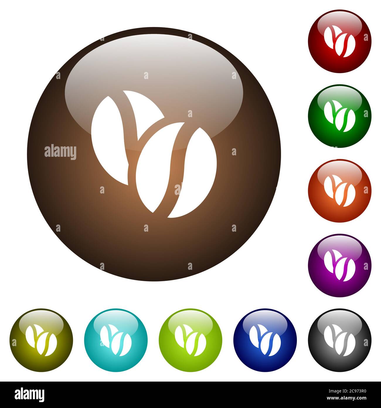 Coffee beans green color Stock Vector Images - Alamy