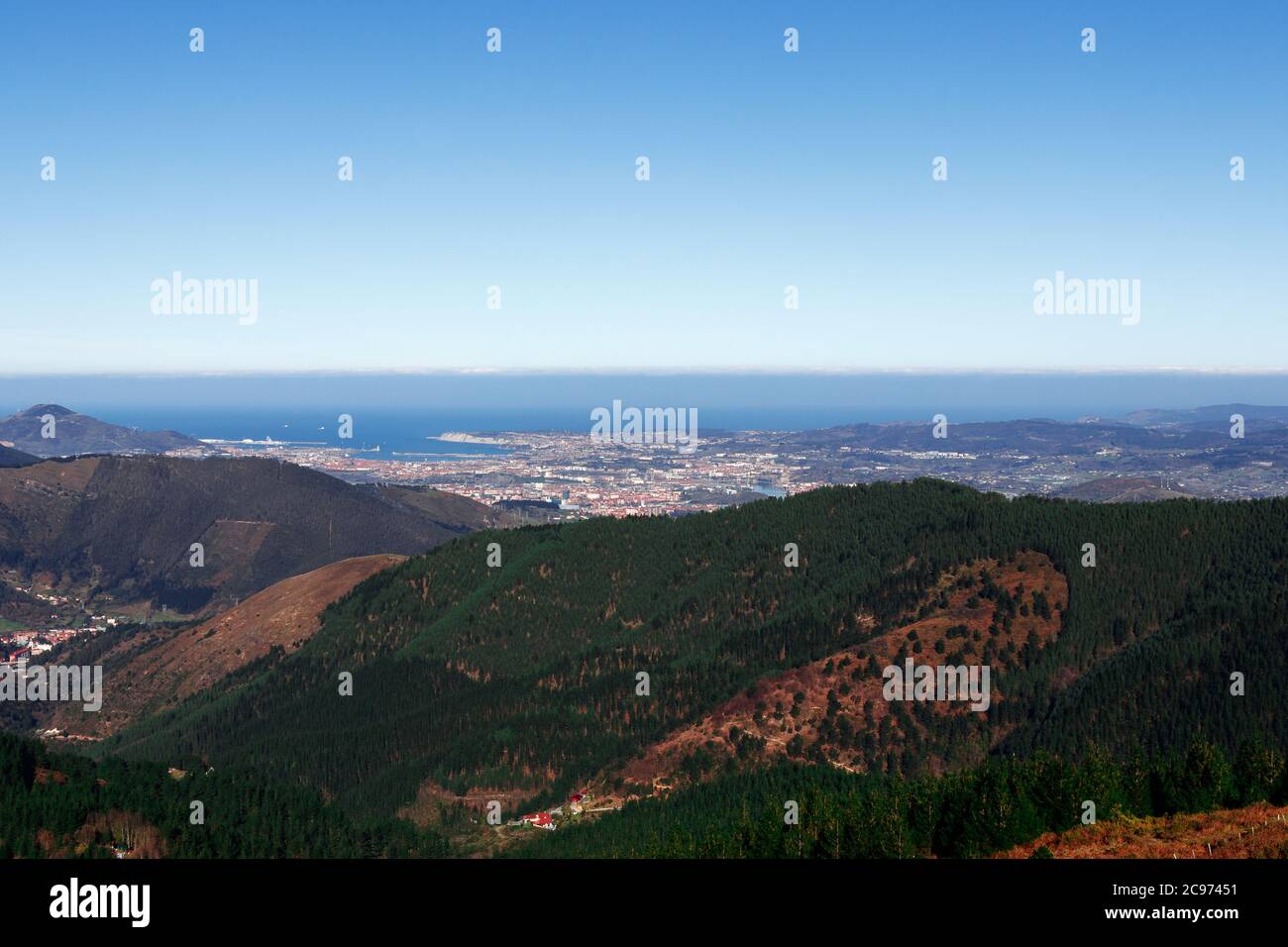 landscape of the mountains in basque country Stock Photo - Alamy