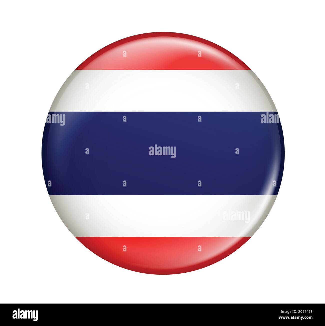 Thailand flag icon vector illustration isolated on white background ...