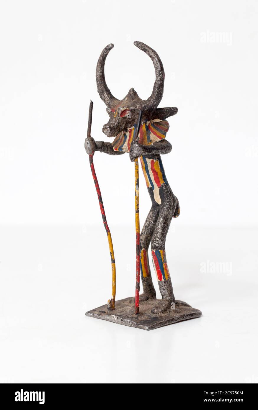 Old Folk Art Tribal Figure - Ceremonial Primitive Musical Dance Stock ...