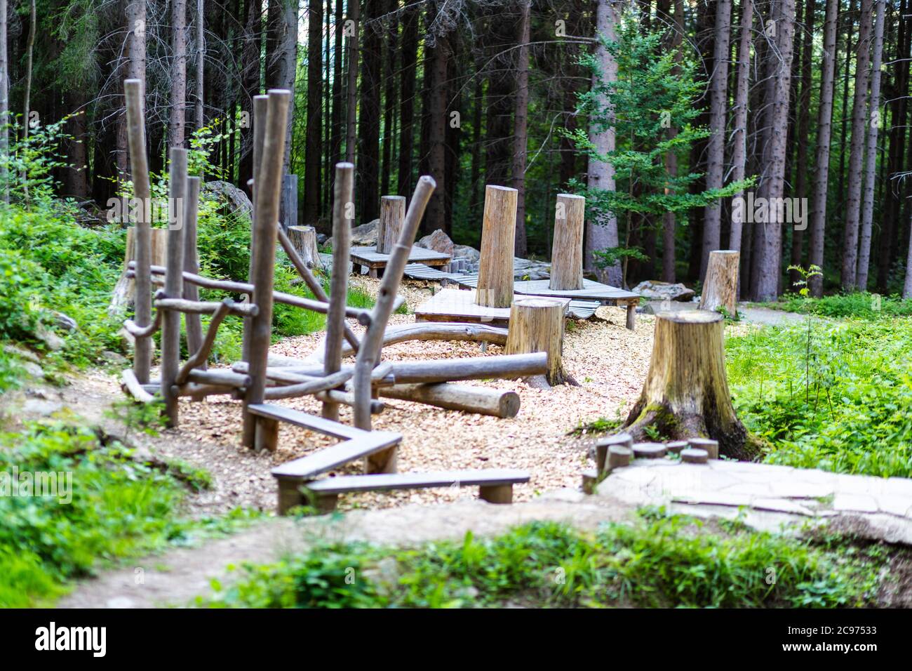 Prachatice, Forest games area, climbing frame, playground. (CTK Photo ...