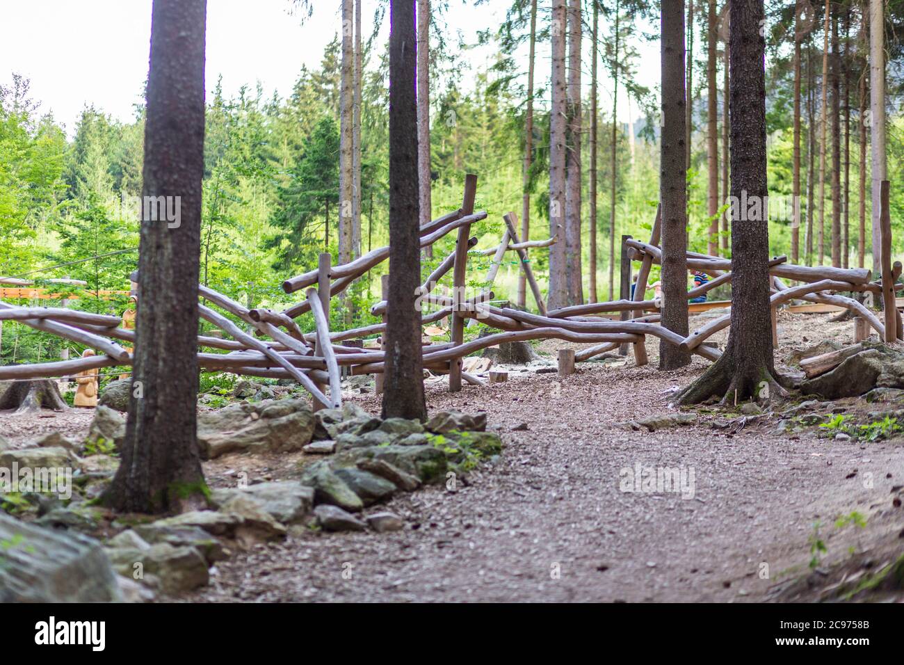 Prachatice, Forest games area, climbing frame, anthill, ant, playground ...