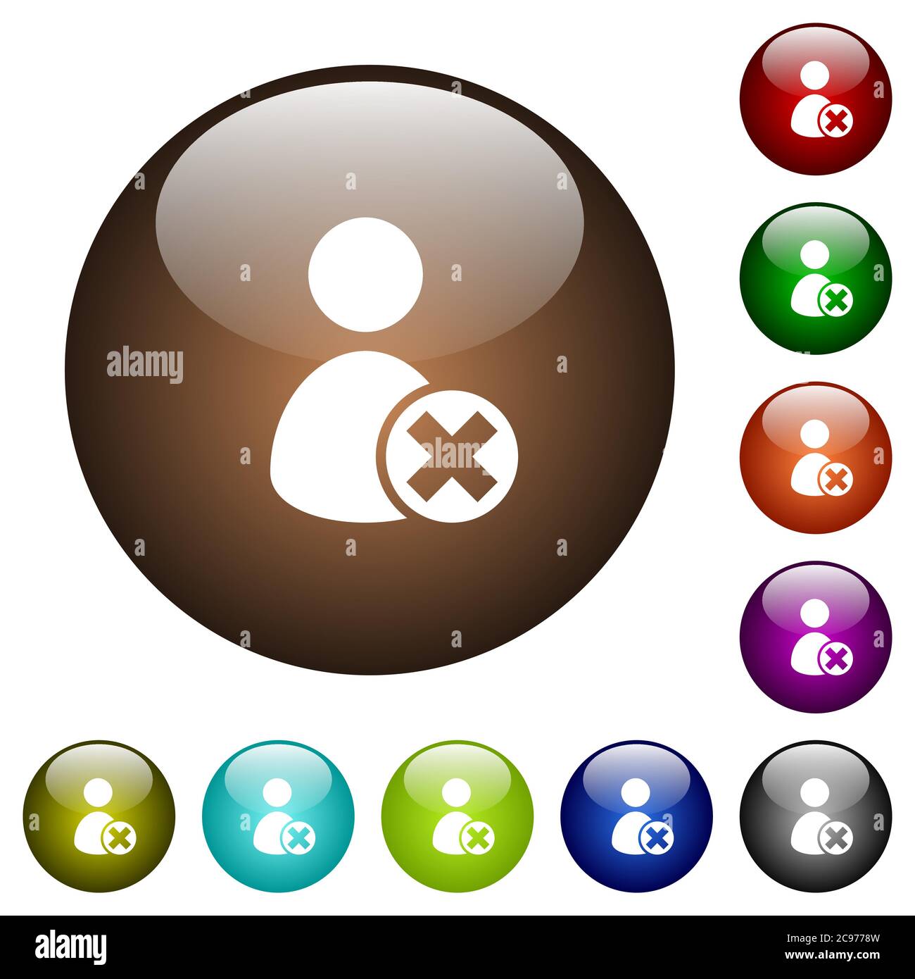 Cancel user account color Stock Vector Images - Alamy