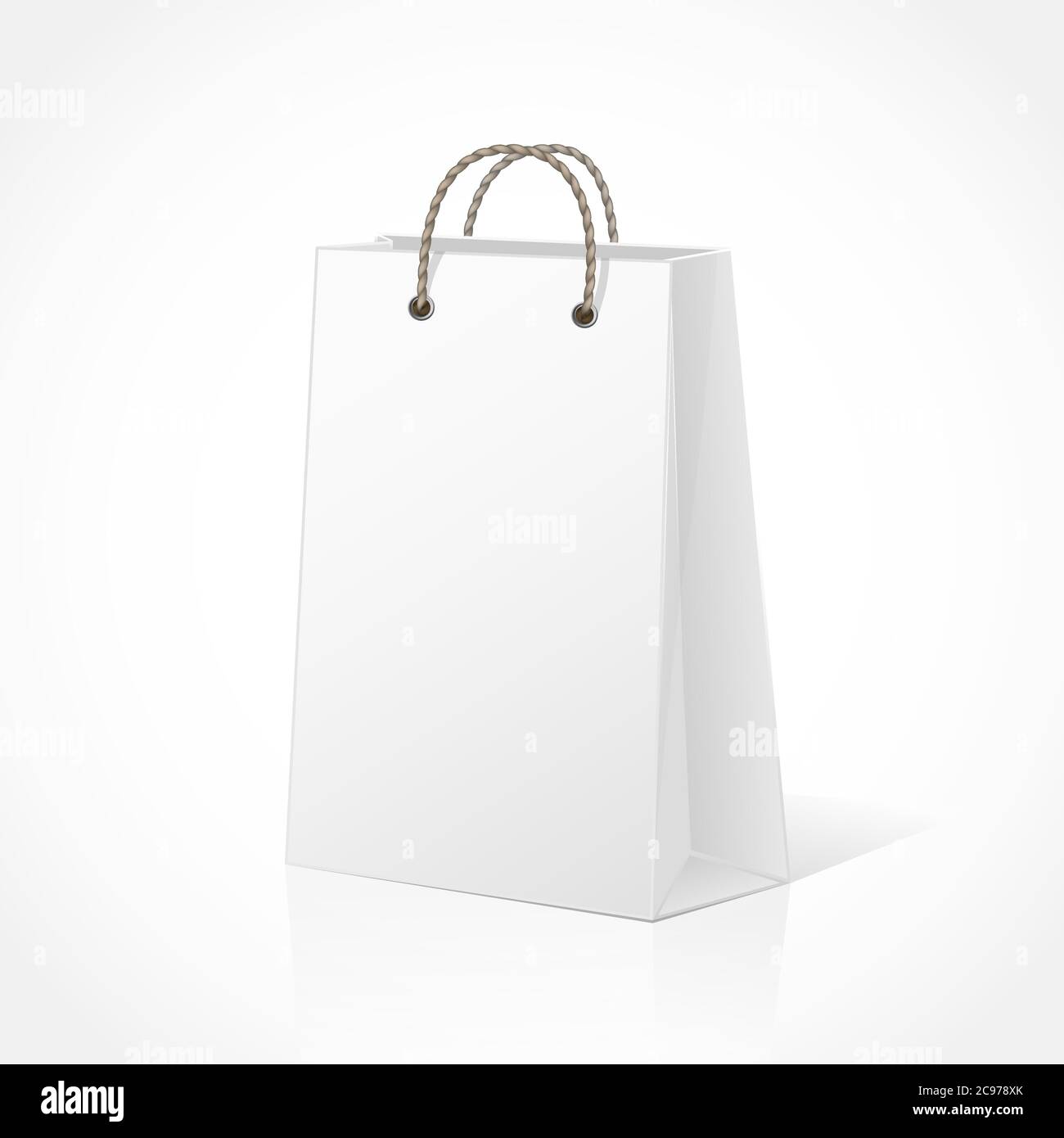 White Paper Bag Front View