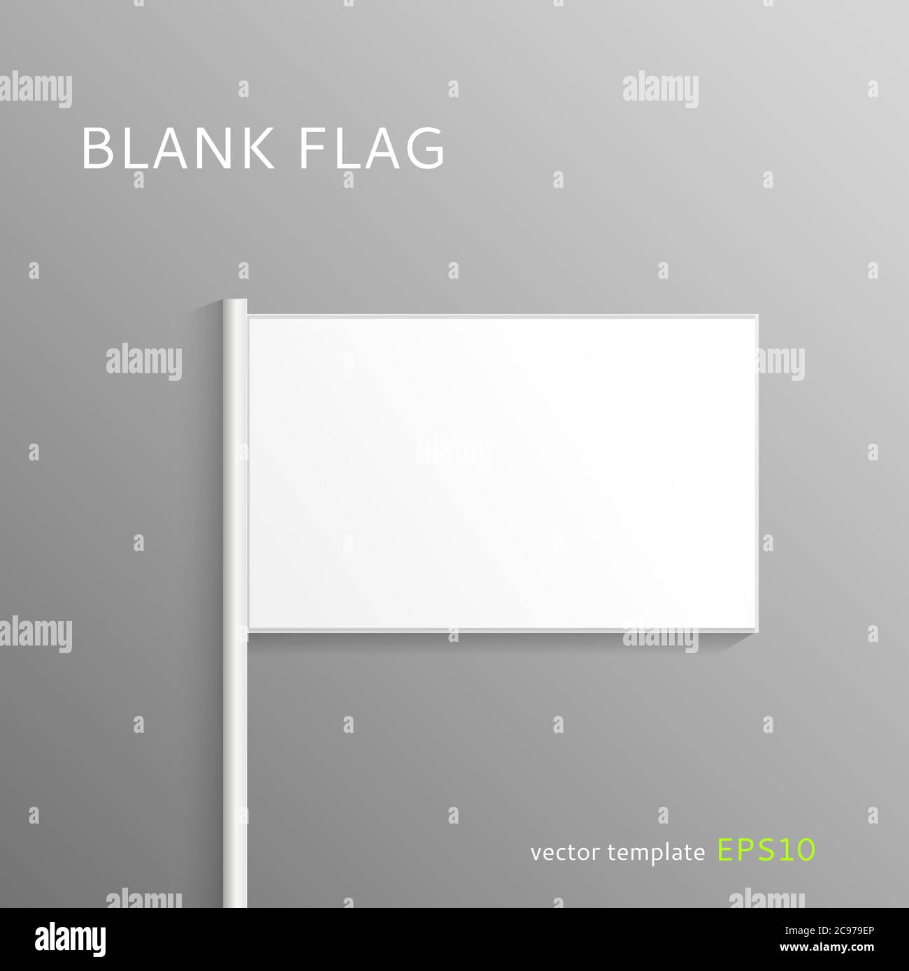 Vector blank flag isolated on gray background for your portfolio Stock ...