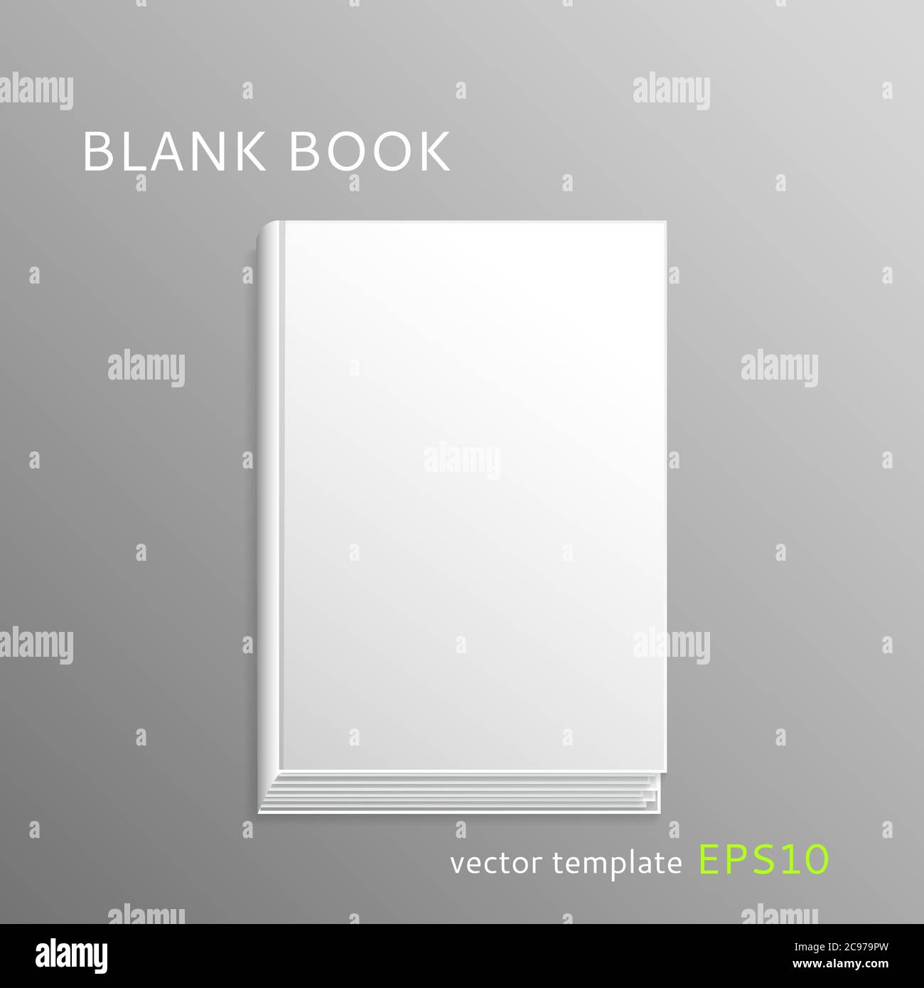 Vector blank closed book sheet isolated on gray background Stock Vector ...