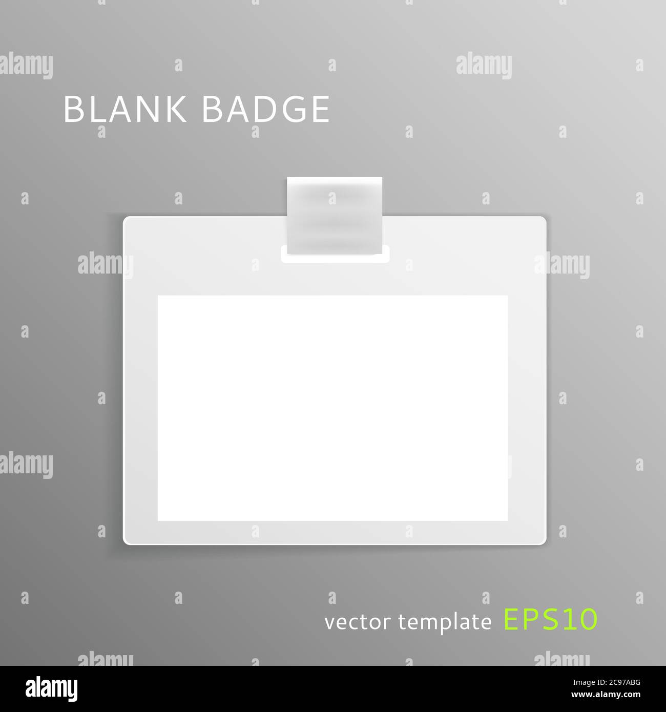 Vector blank badge isolated on gray background Stock Vector Image & Art ...