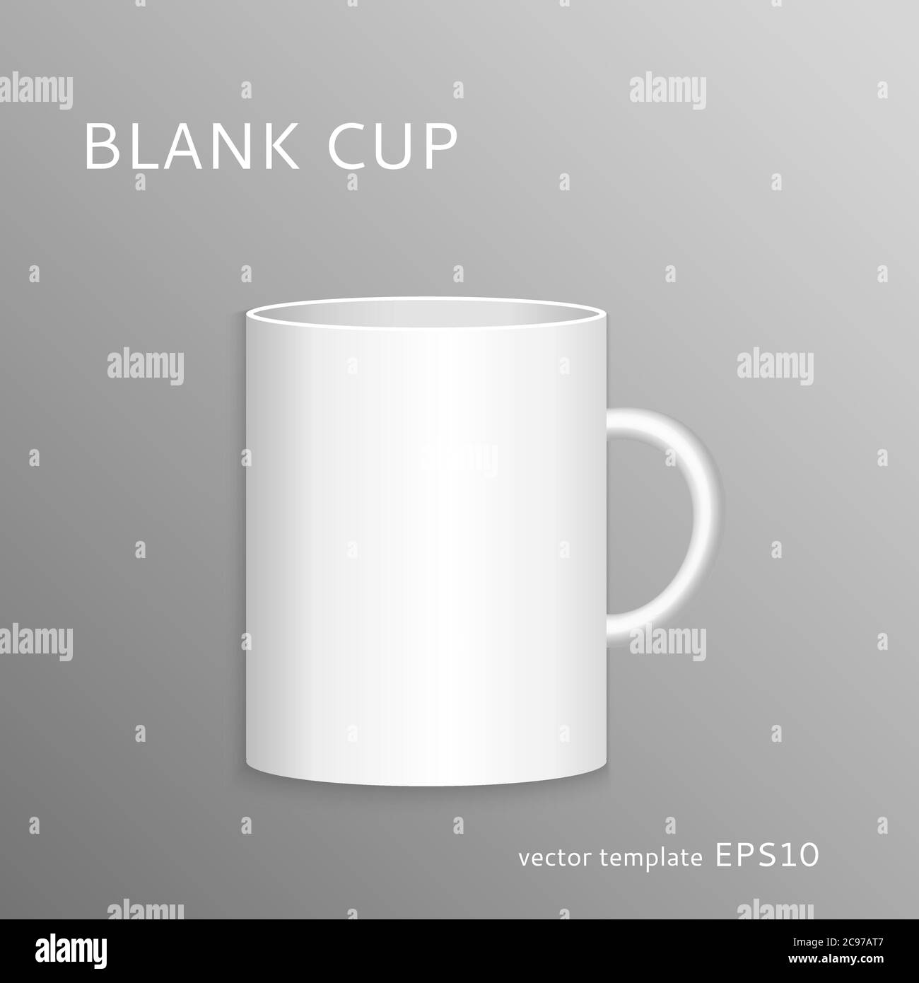 Vector blank cup isolated on gray background Stock Vector Image & Art ...