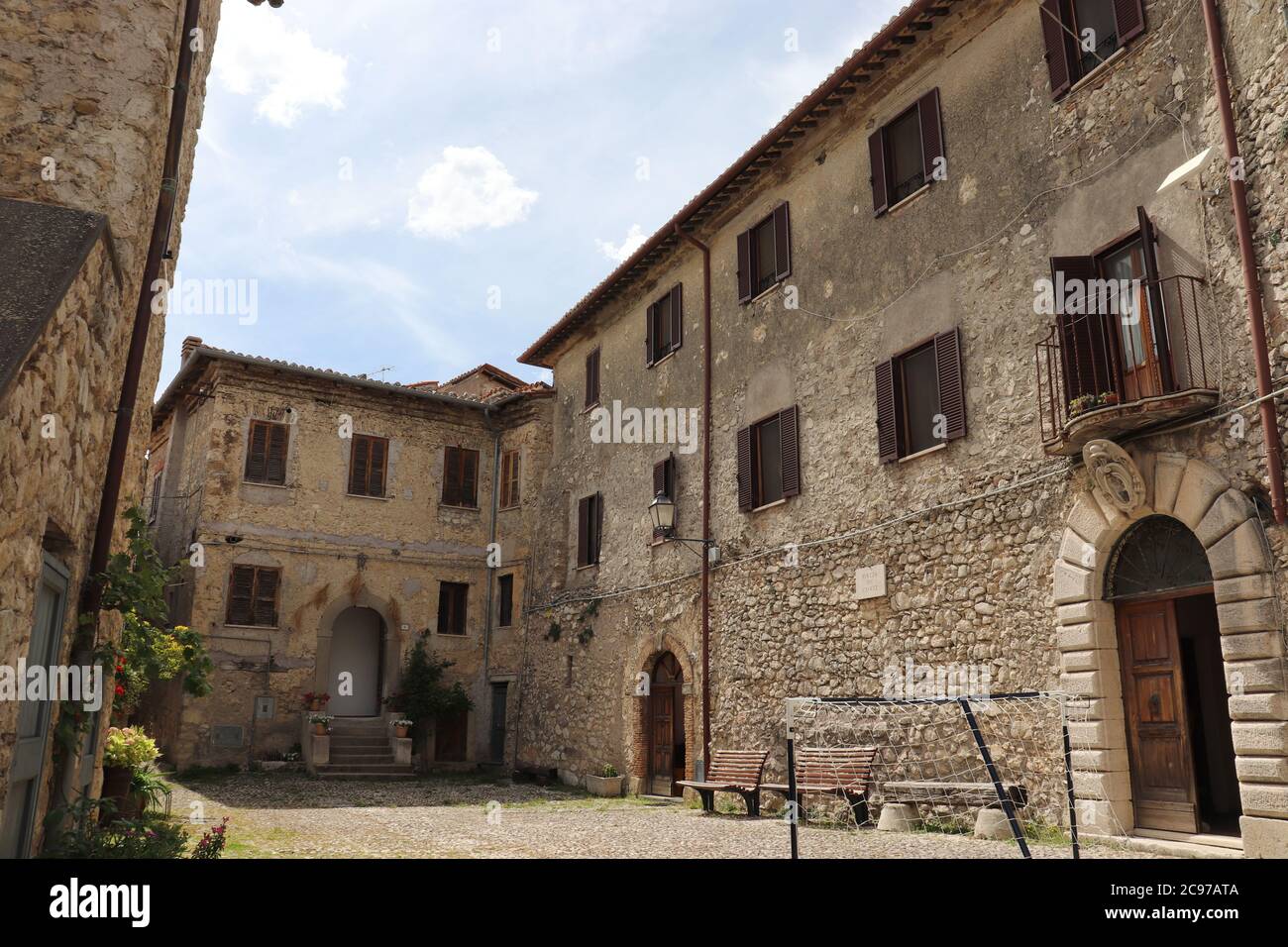A glimpse of the medieval village of Canterano, in the province of Rome ...