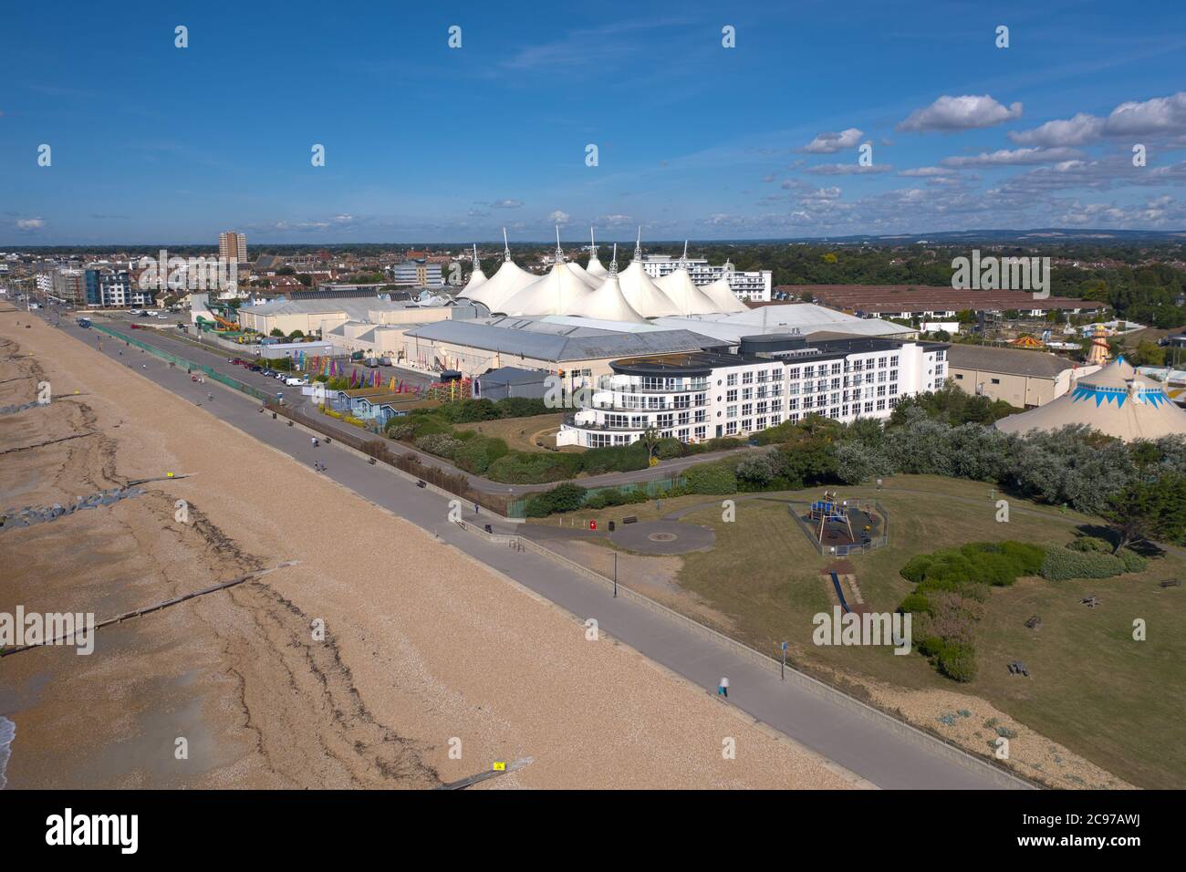 Butlins Bognor Regis Resort aerial photo on a warm and sunny summers ...