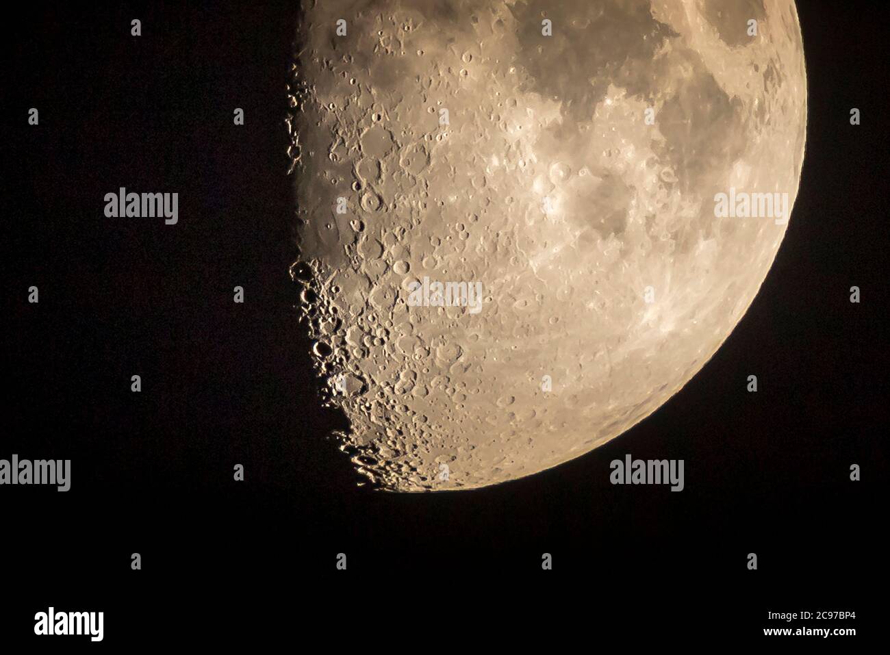 Waxing gibbous moon in the night sky hi-res stock photography and ...