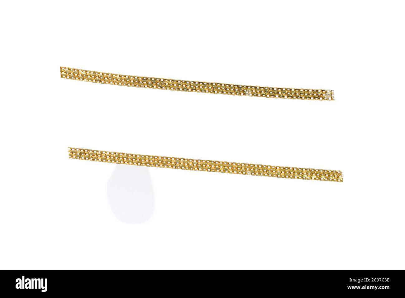 Attractive design of gold chain on isolated white background Stock ...