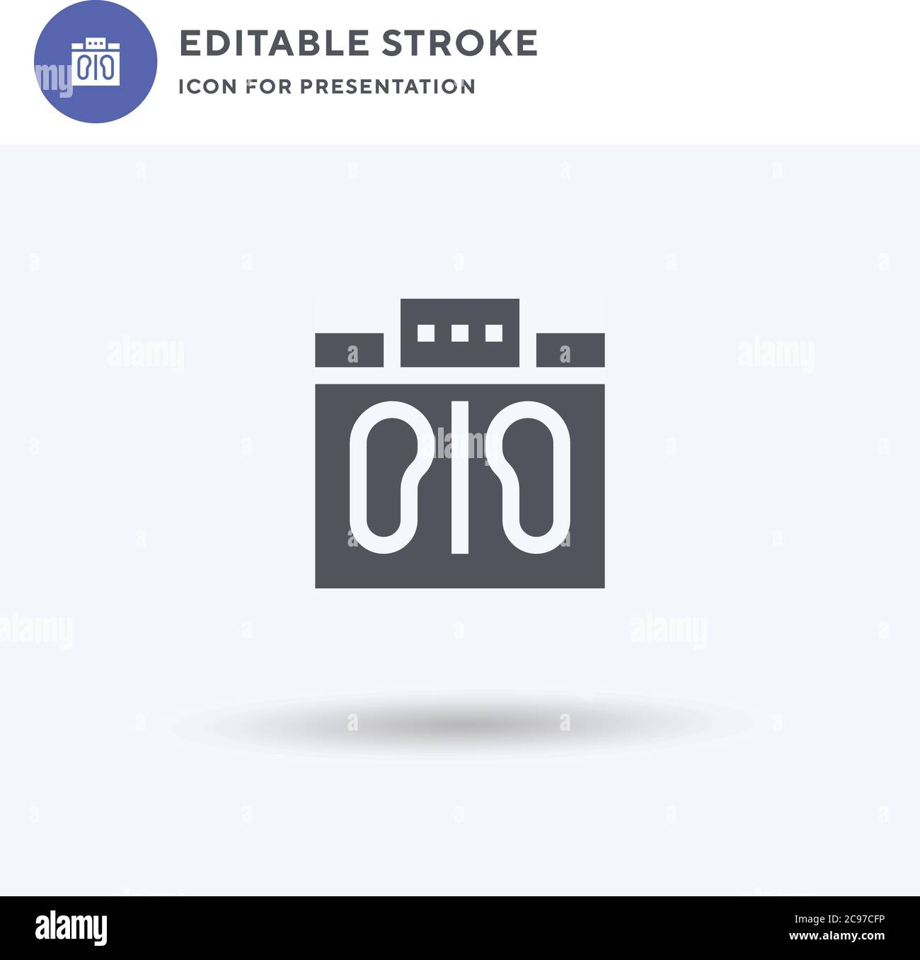 Weigh Scale icon vector, filled flat sign, solid pictogram isolated on ...