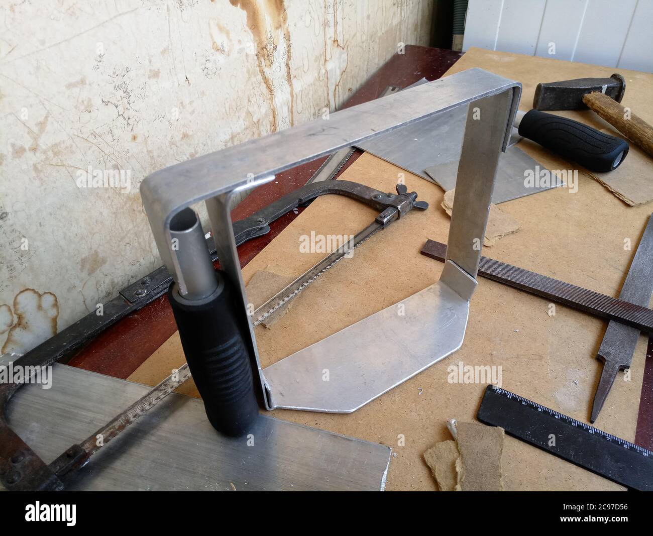 a DIY metal construction at home Stock Photo - Alamy