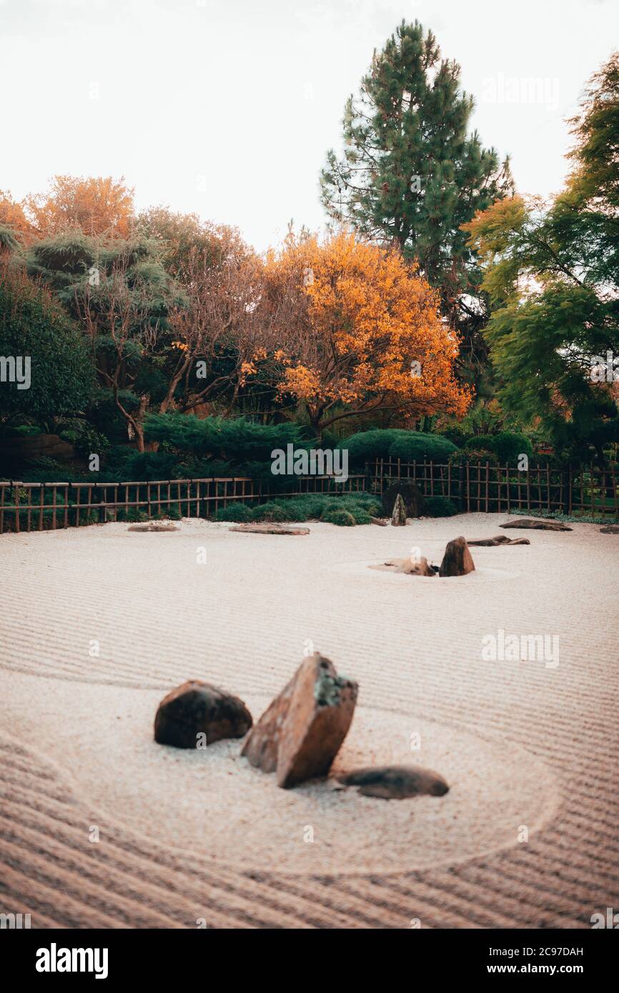 Beautiful view of mesmerizing nature at traditional styled Japanese ...