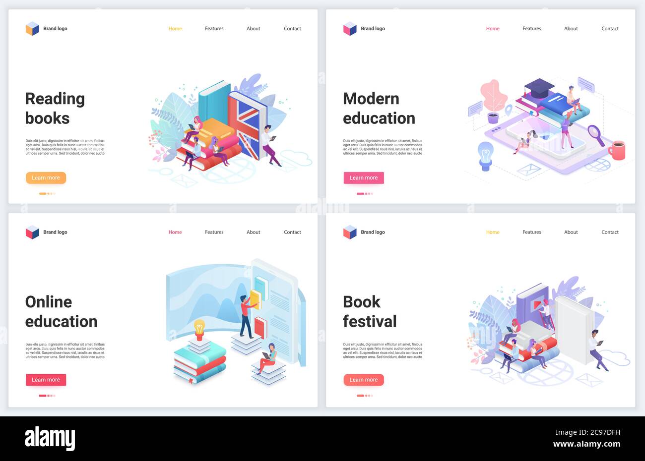 Creative modern web book Stock Vector Images - Alamy