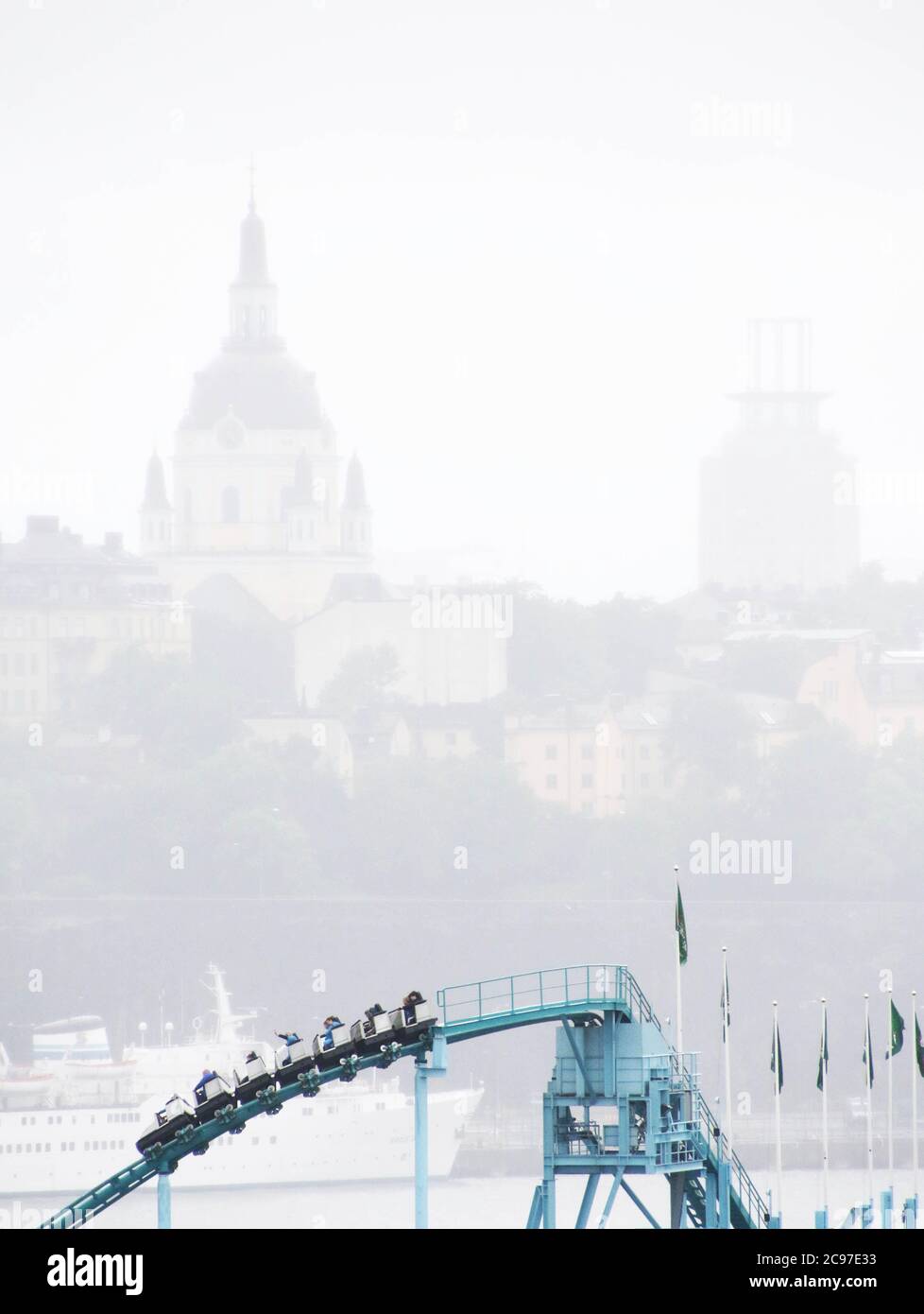 The Jetline roller coaster at Gröna Lund, amusement park, Stockholm ...