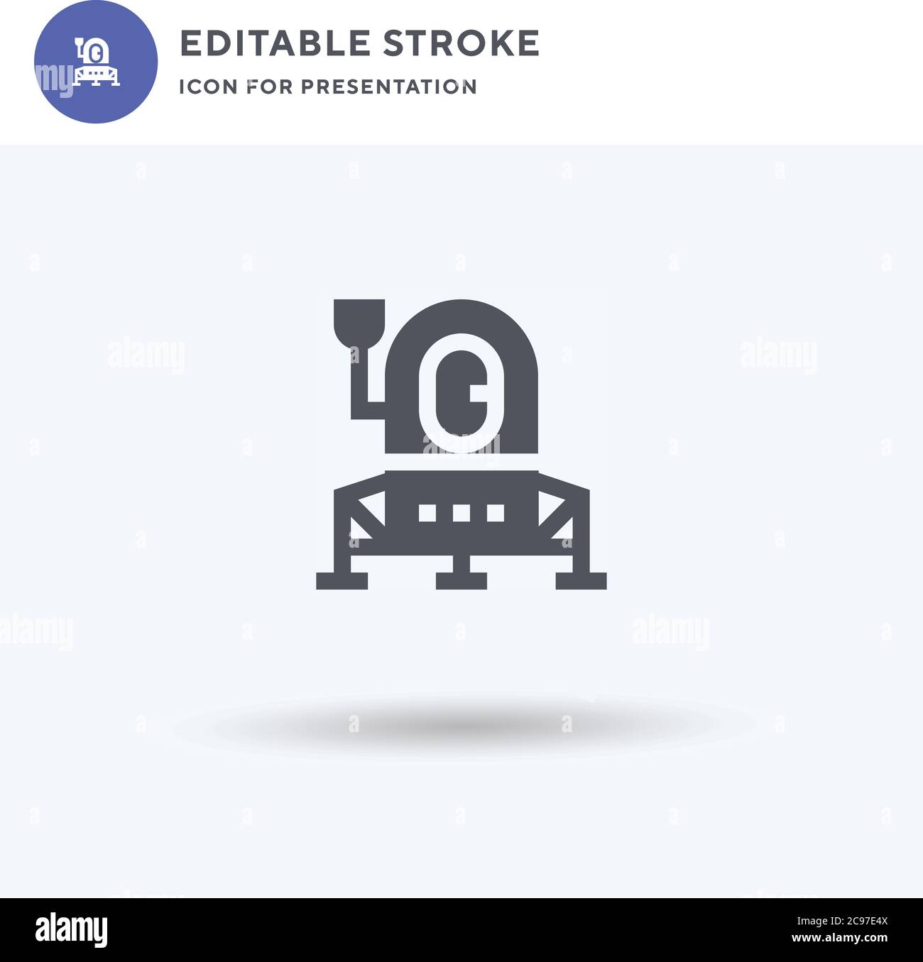 Lander icon vector, filled flat sign, solid pictogram isolated on white ...