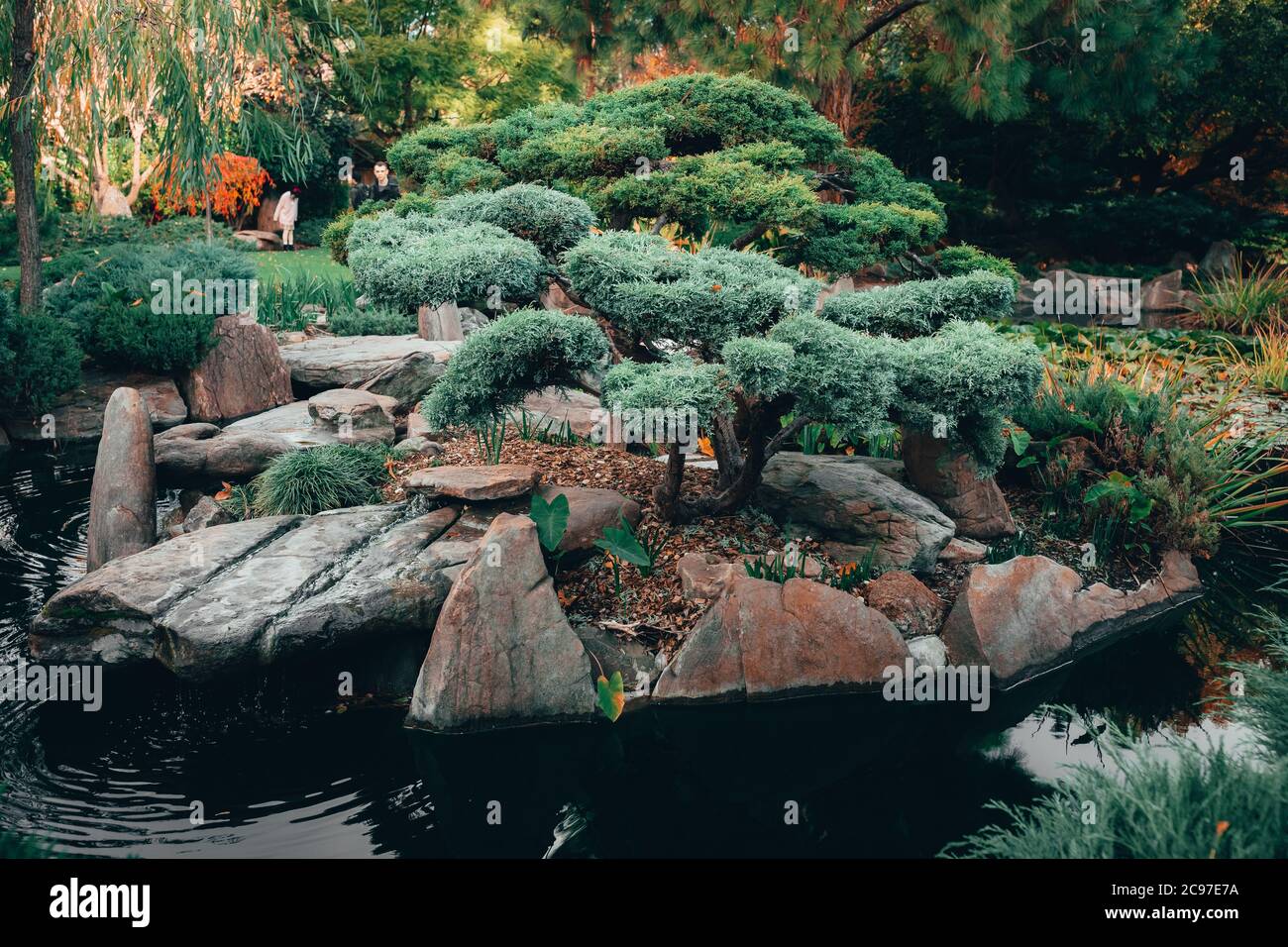 Beautiful view of mesmerizing nature at traditional styled Japanese ...