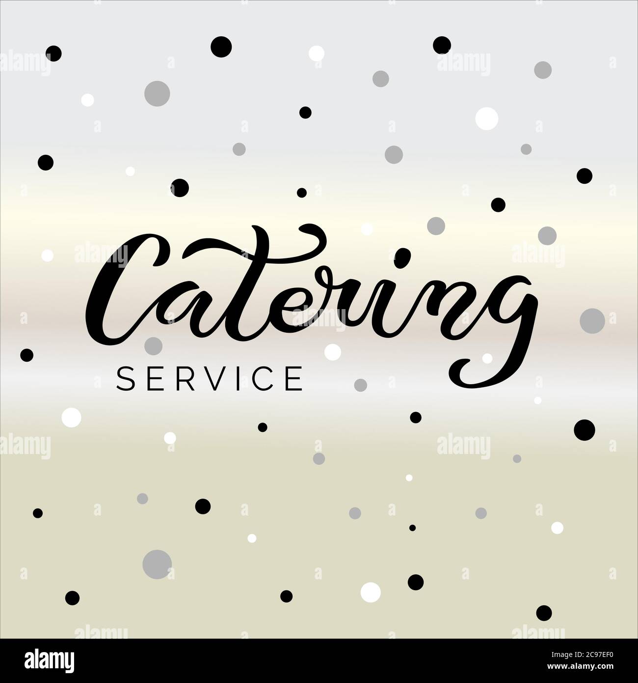 Template of catering company logo. Hand-drawn and digitized lettering ...