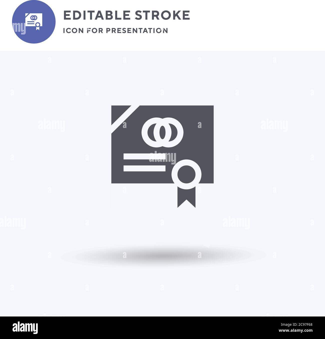 Wedding Contract icon vector, filled flat sign, solid pictogram ...