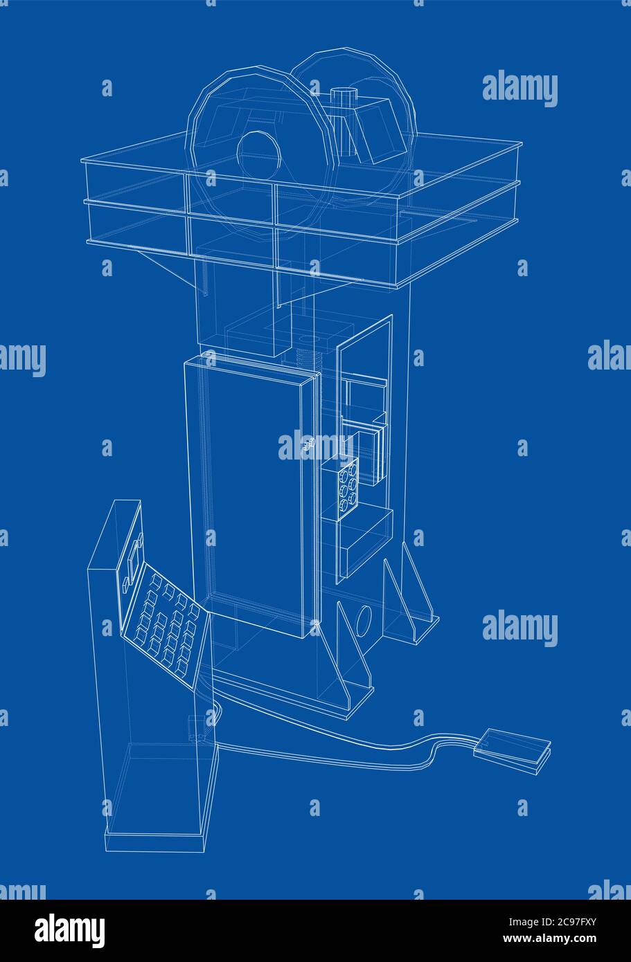 Friction screw press concept outline. Vector Stock Vector Image & Art ...