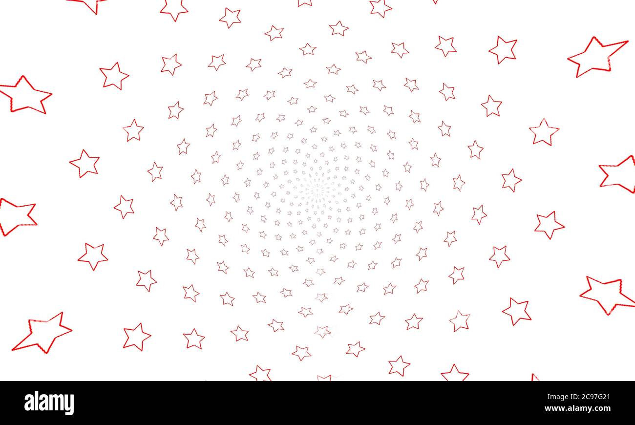 White background with a spiral of red star outlines for wallpapers ...
