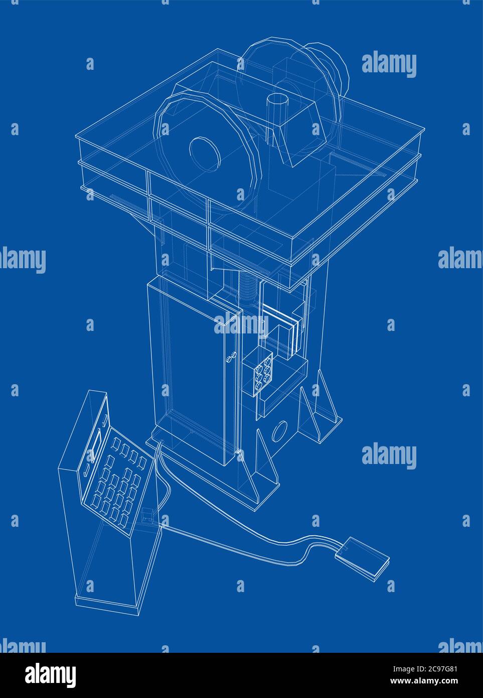 Friction screw press concept outline. Vector Stock Vector Image & Art ...