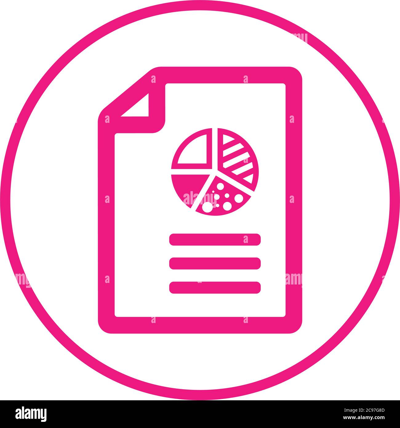 Pie chart report icon. Use for commercial, print media, web or any type ...