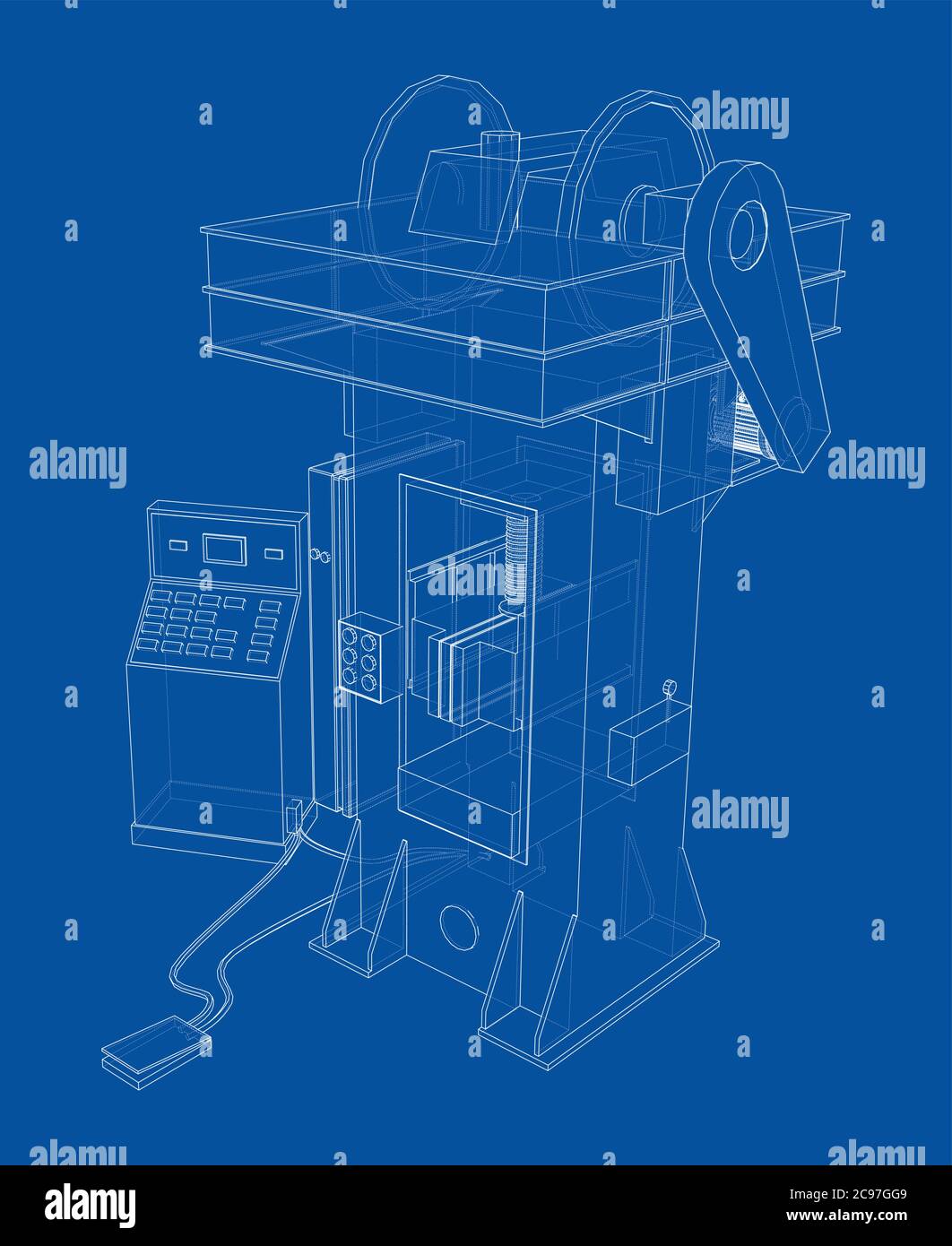 Friction screw press concept outline. Vector Stock Vector Image & Art ...