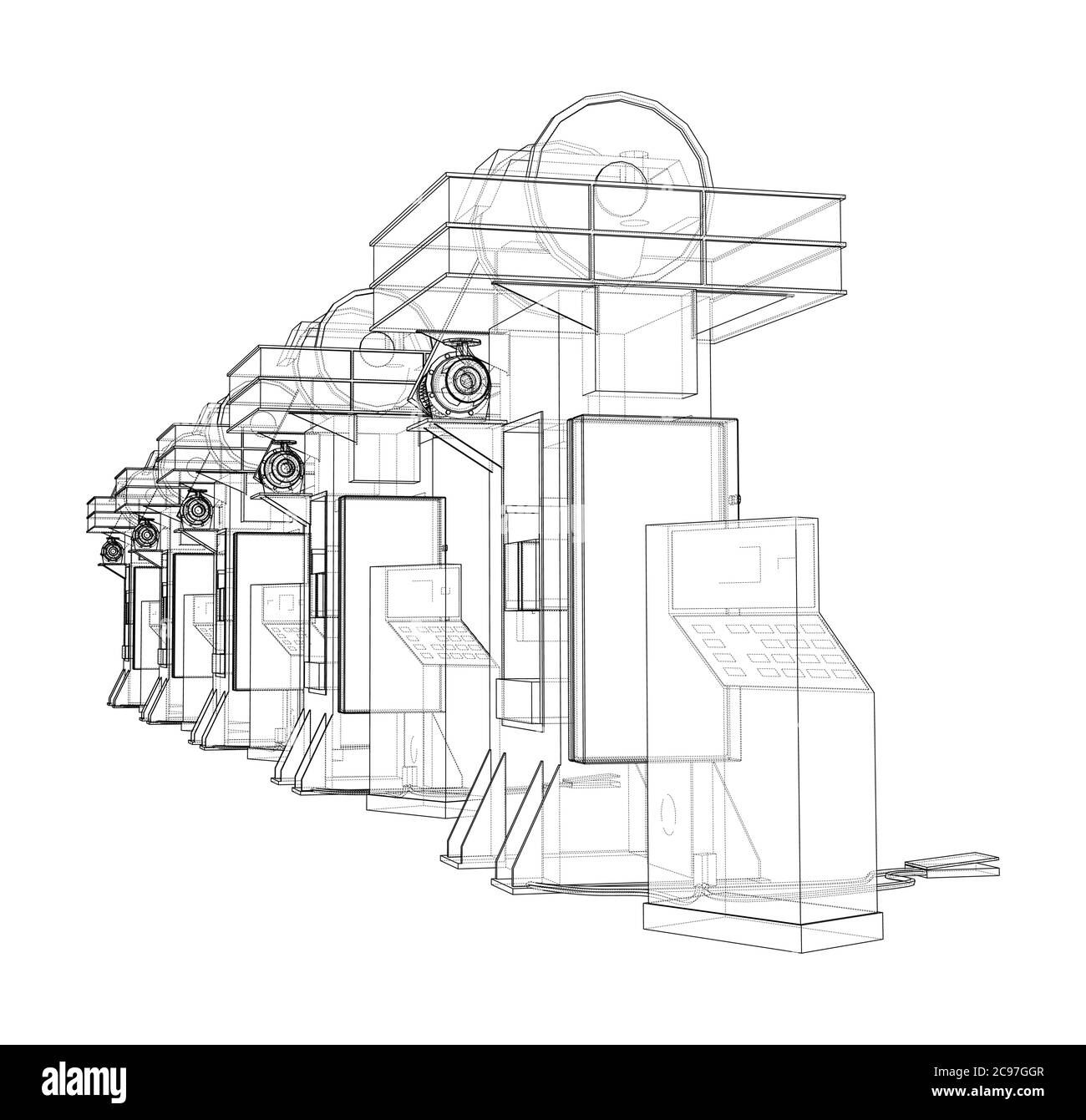Friction screw press concept outline. Vector Stock Vector Image & Art ...
