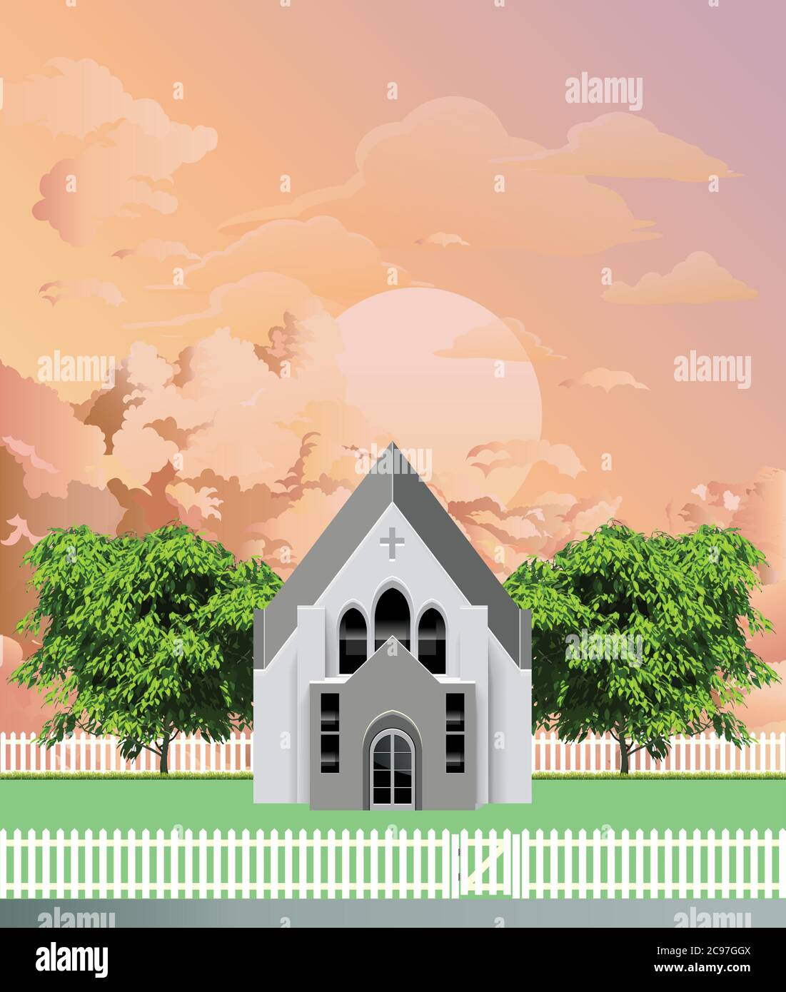 Parish church archdiocese Stock Vector Images - Alamy