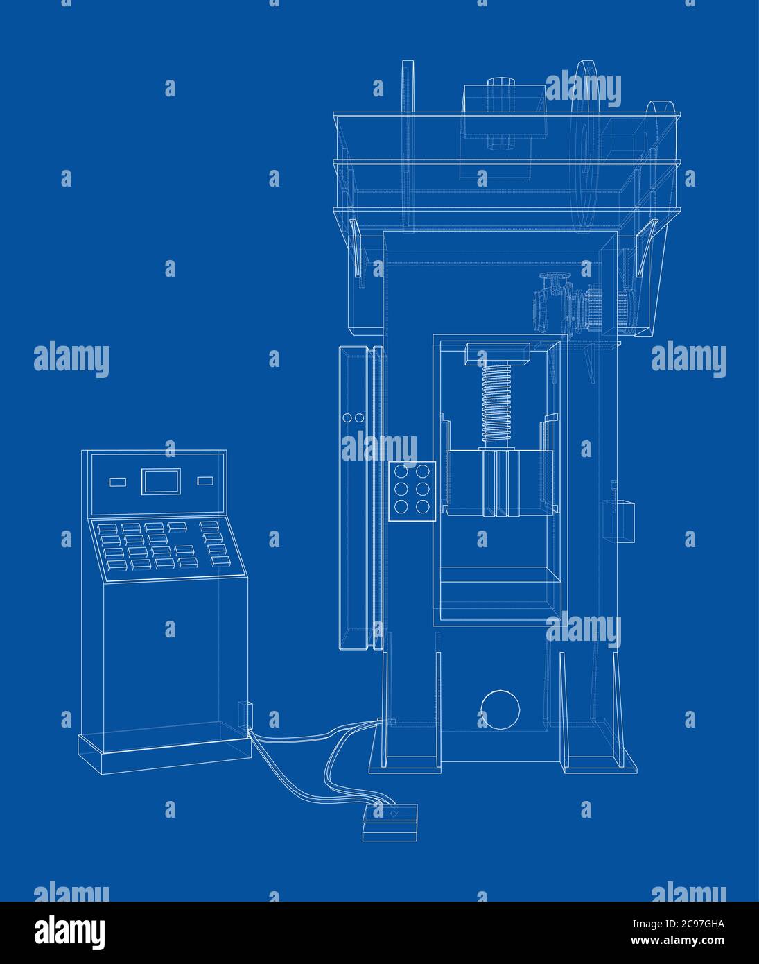 Friction screw press concept outline. Vector Stock Vector Image & Art ...