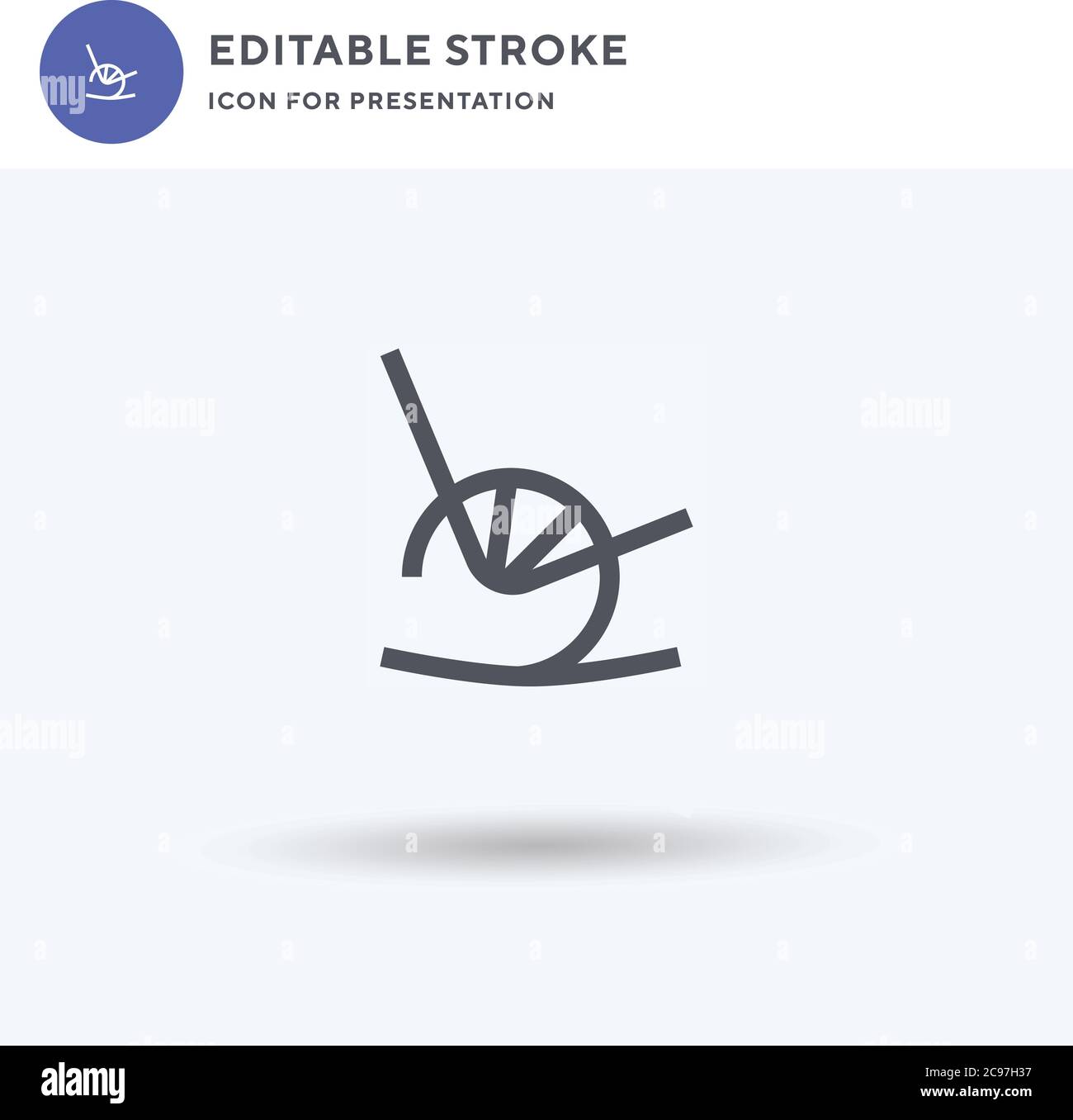 Rocking Chair icon vector, filled flat sign, solid pictogram isolated ...