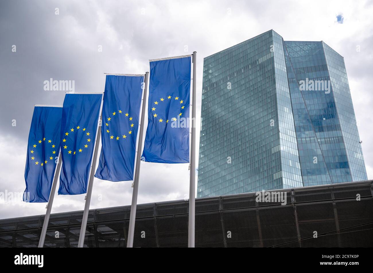 European central bank flag hi-res stock photography and images - Alamy