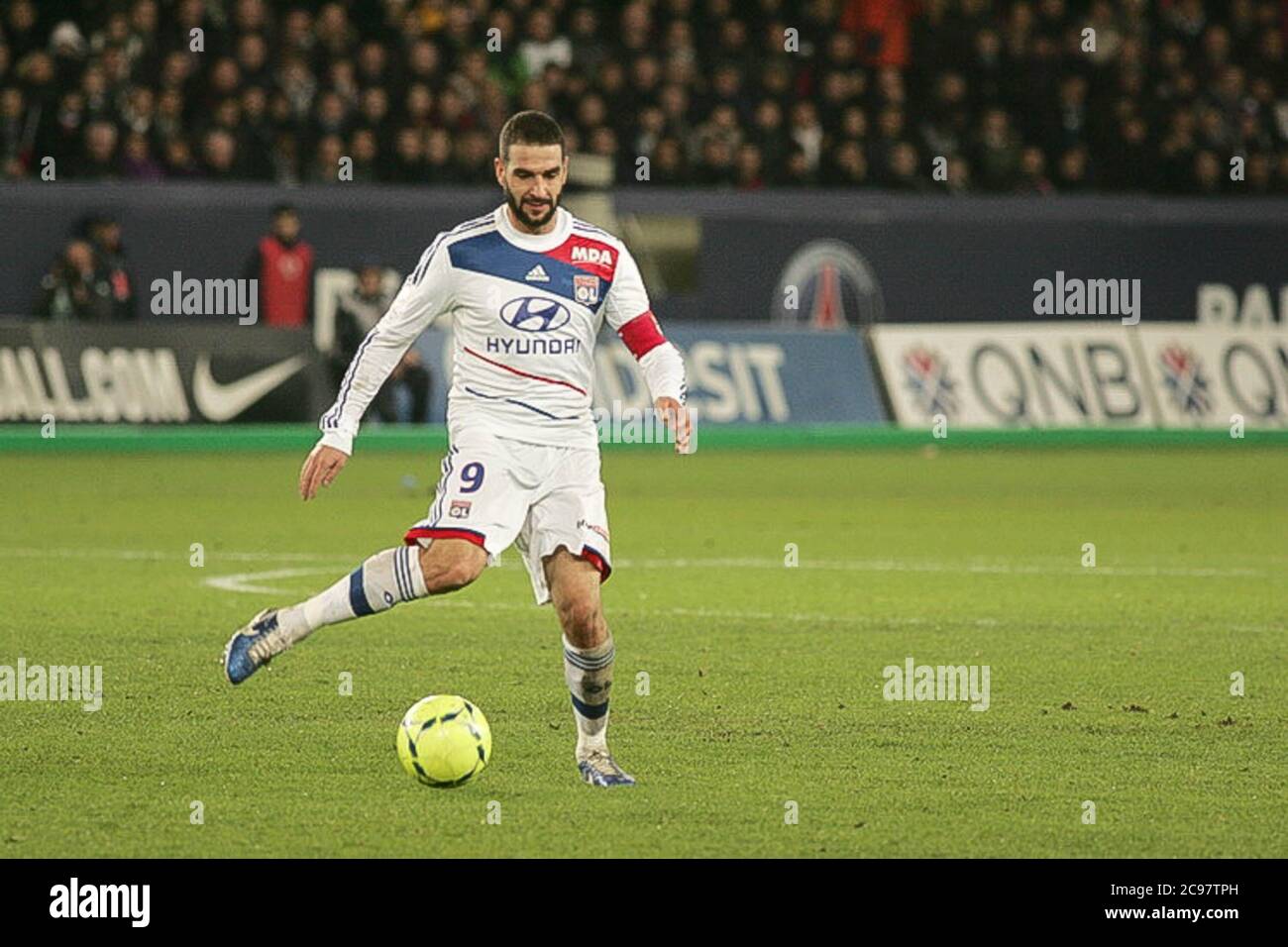 Lisandro López During the Ligue 1 2012 - 2013, Paris Saint Germain ...