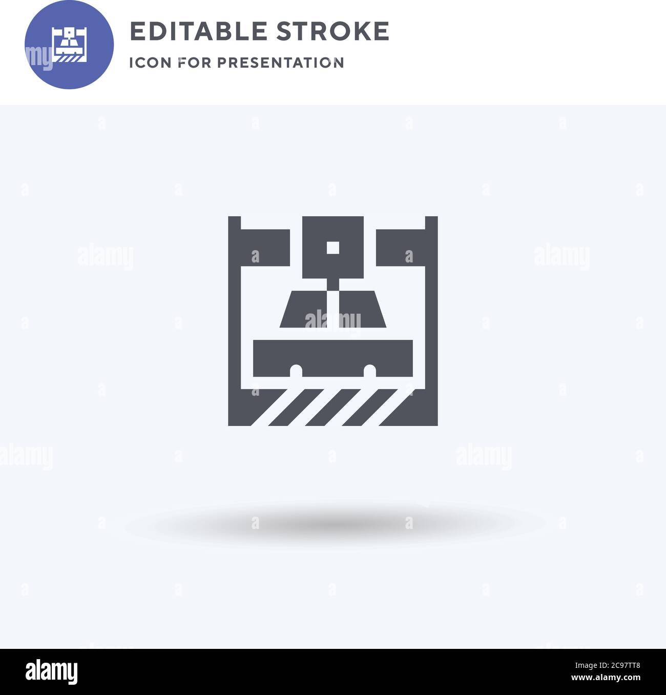 Machine icon vector, filled flat sign, solid pictogram isolated on white, logo illustration ...