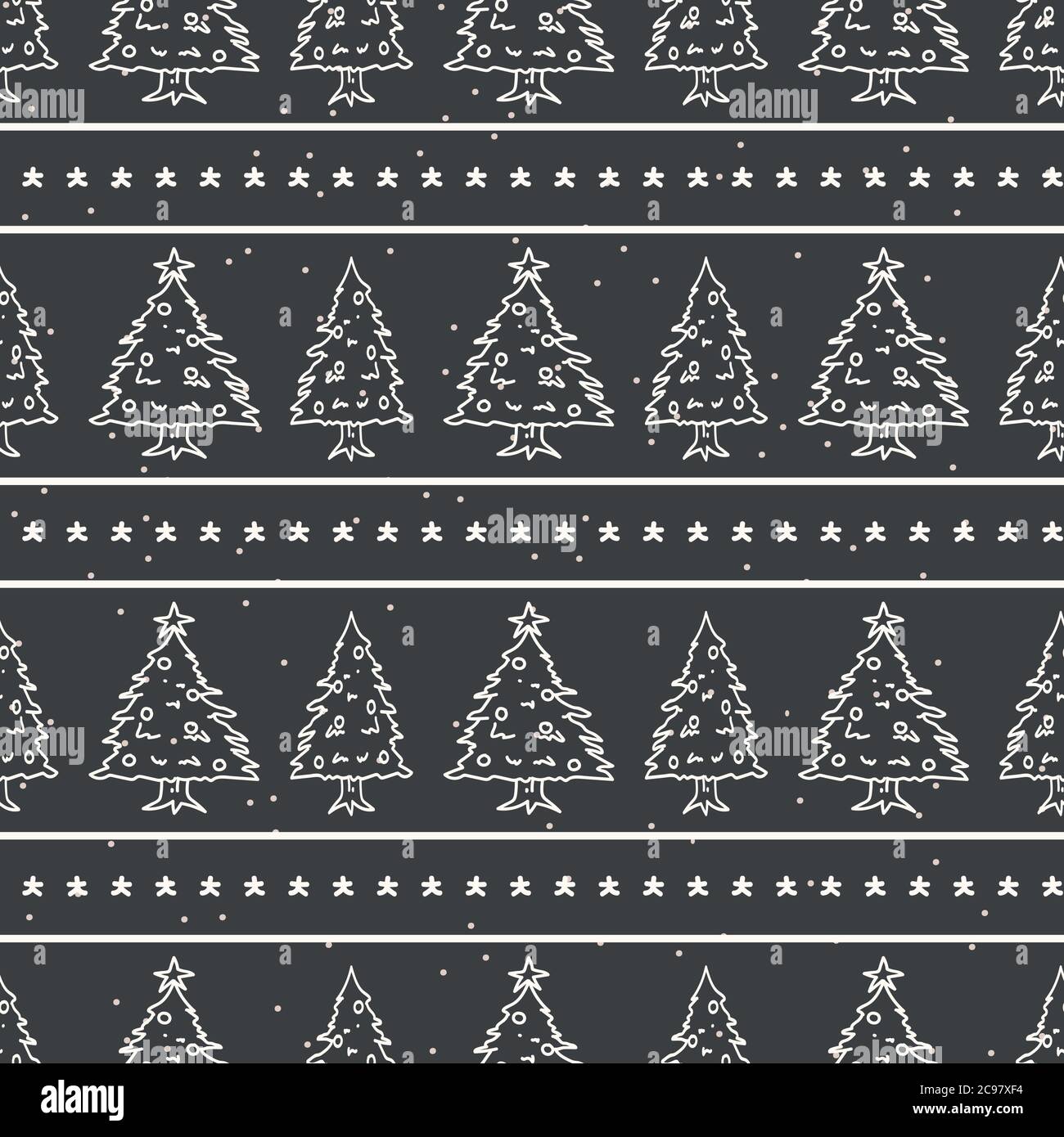 Seamless christmas tree stripe holiday background. Fir sprig spruce ...