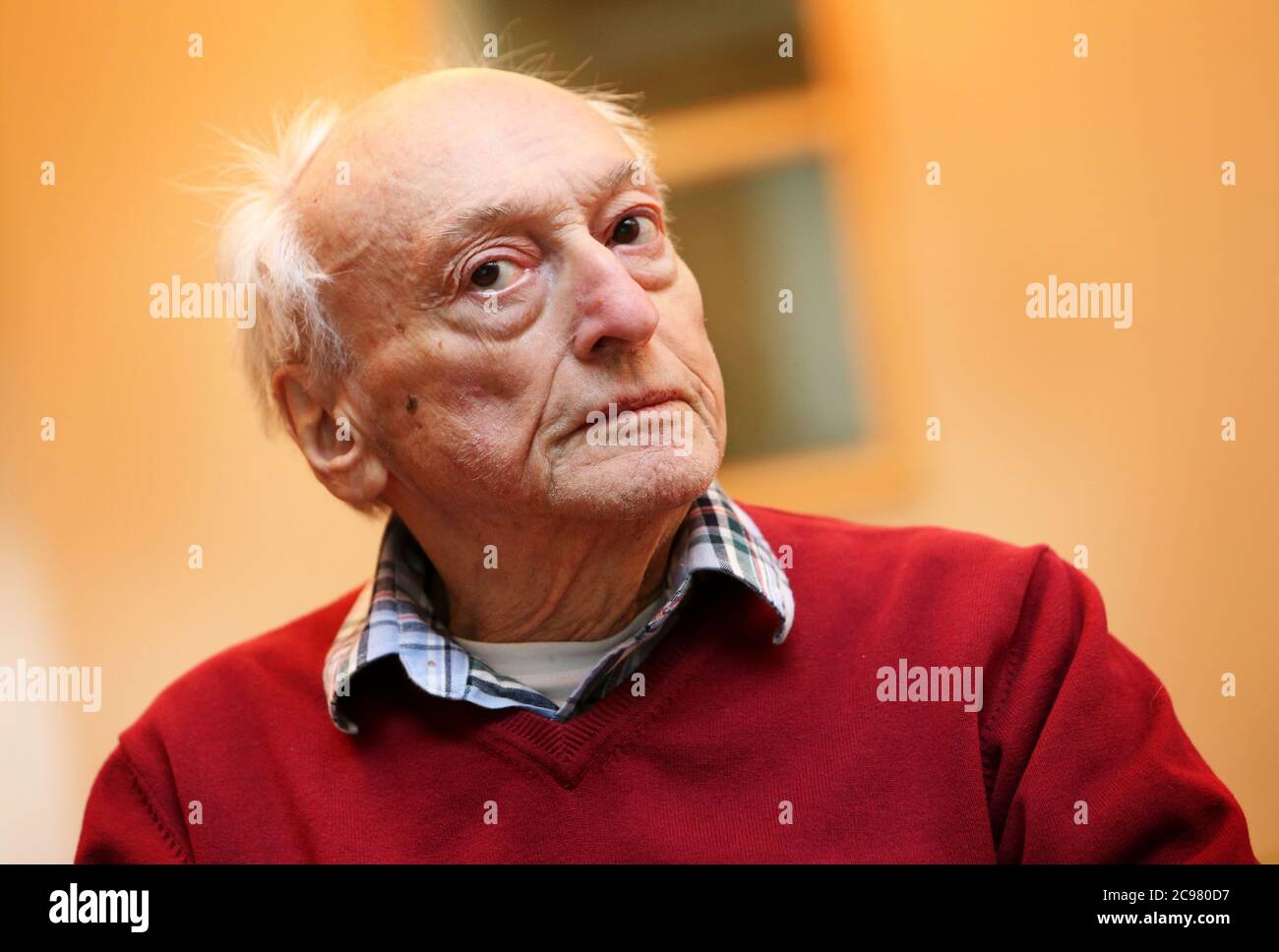 Linköping, Sweden 20140129 Benjamin Grünfeld survived the Auschwitz ...